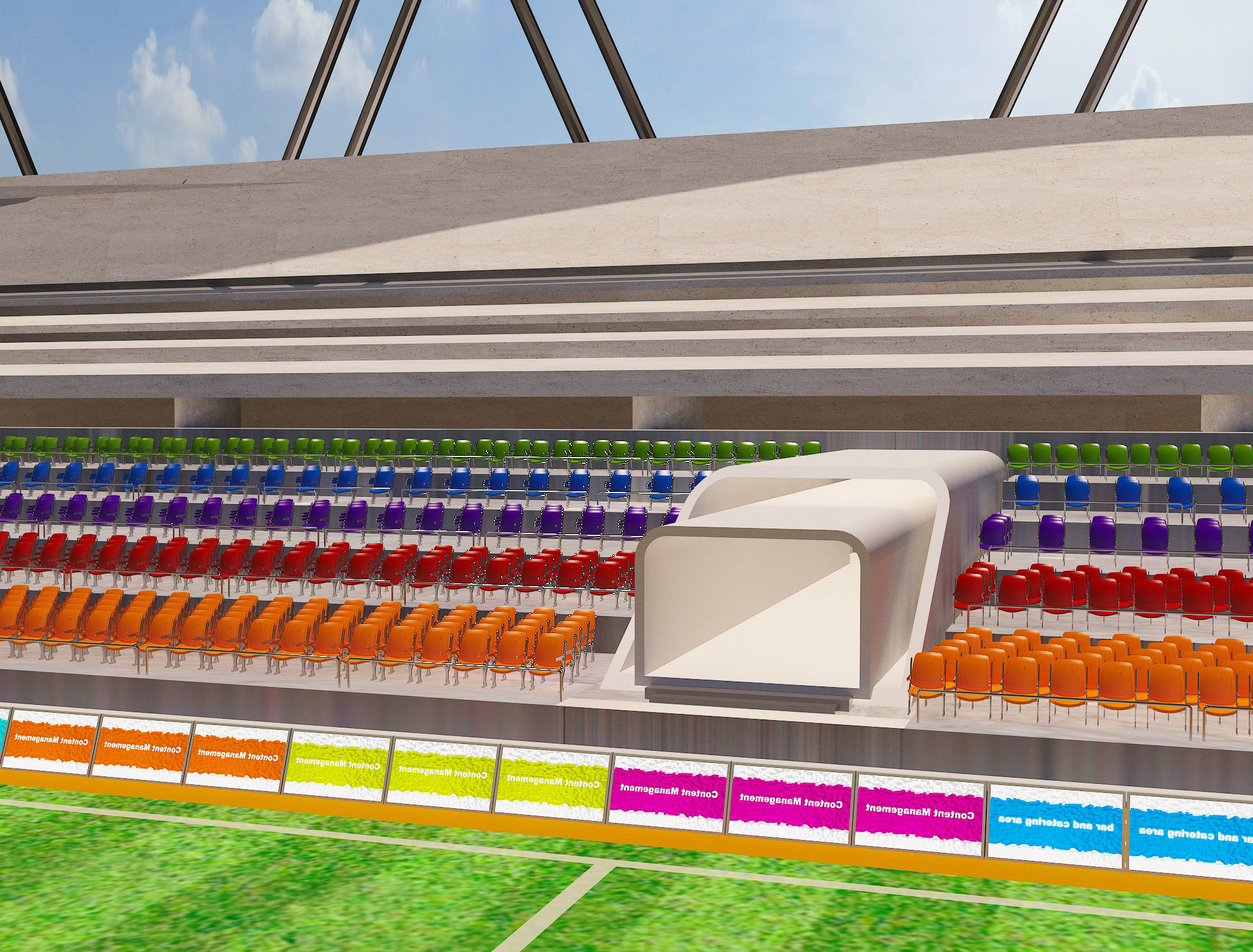 Soccer Stadium F 15 3D model | CGTrader