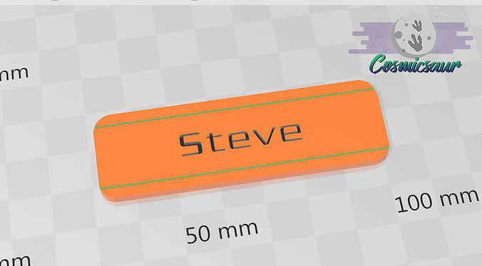 Steve Video Store Name Tag 3D model | CGTrader