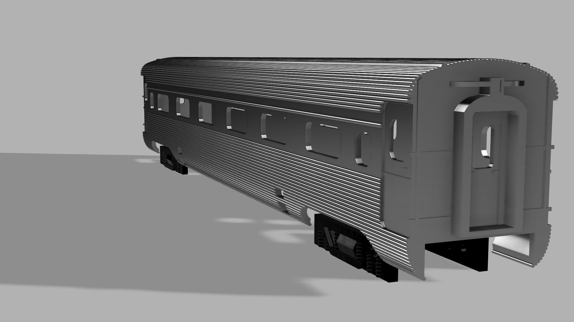 Amtrak Streamliner coach h0 scale 3D model 3D printable | CGTrader