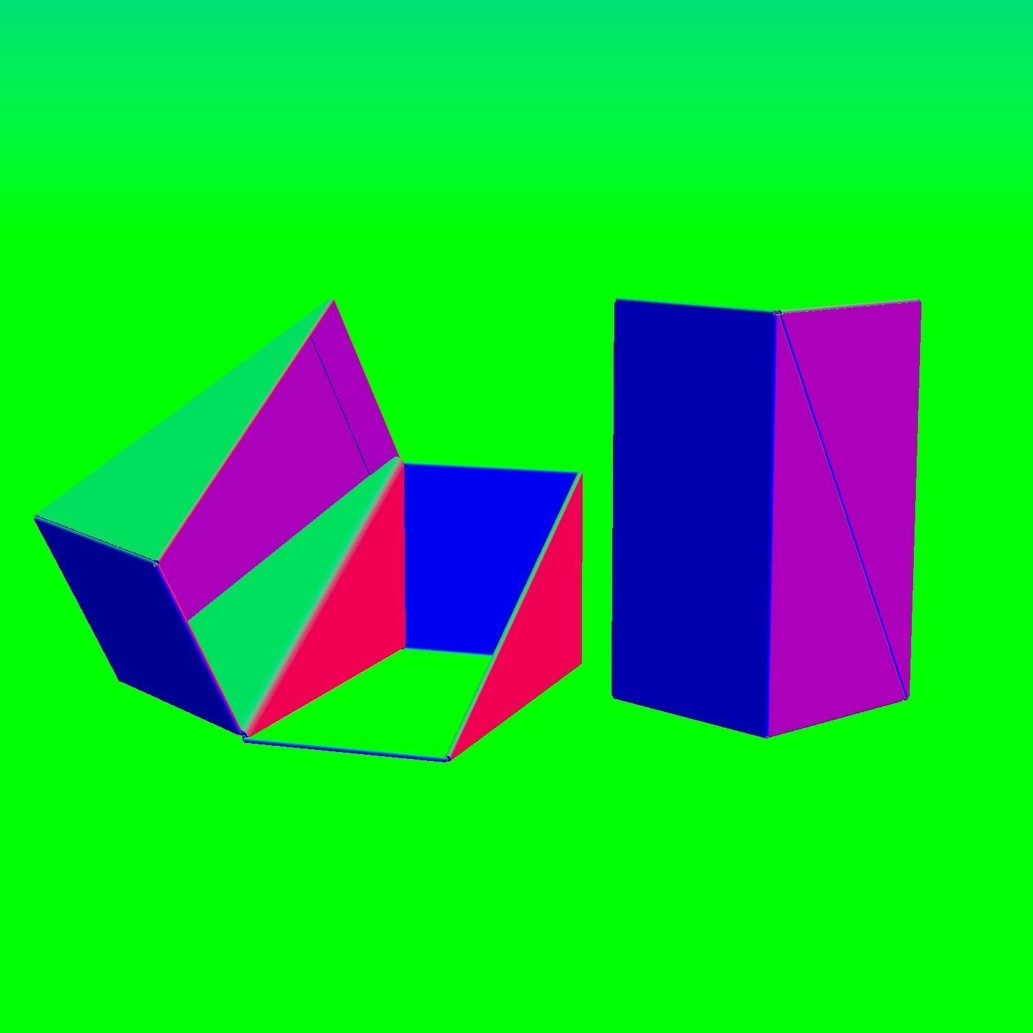 Wide triangular flip-top box - Package 3D model 3D model | CGTrader