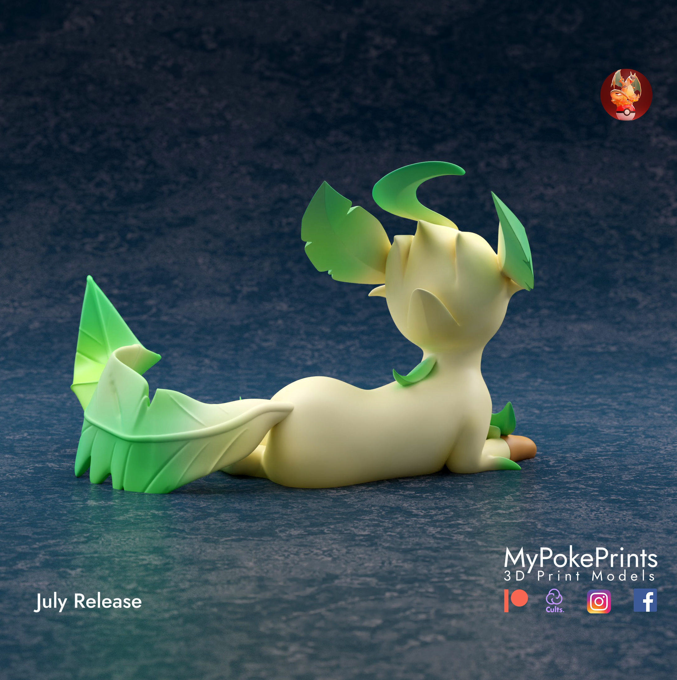 LEAFEON 2 POSES - PRE-SUPPORTED POKEMON 3D model 3D printable | CGTrader