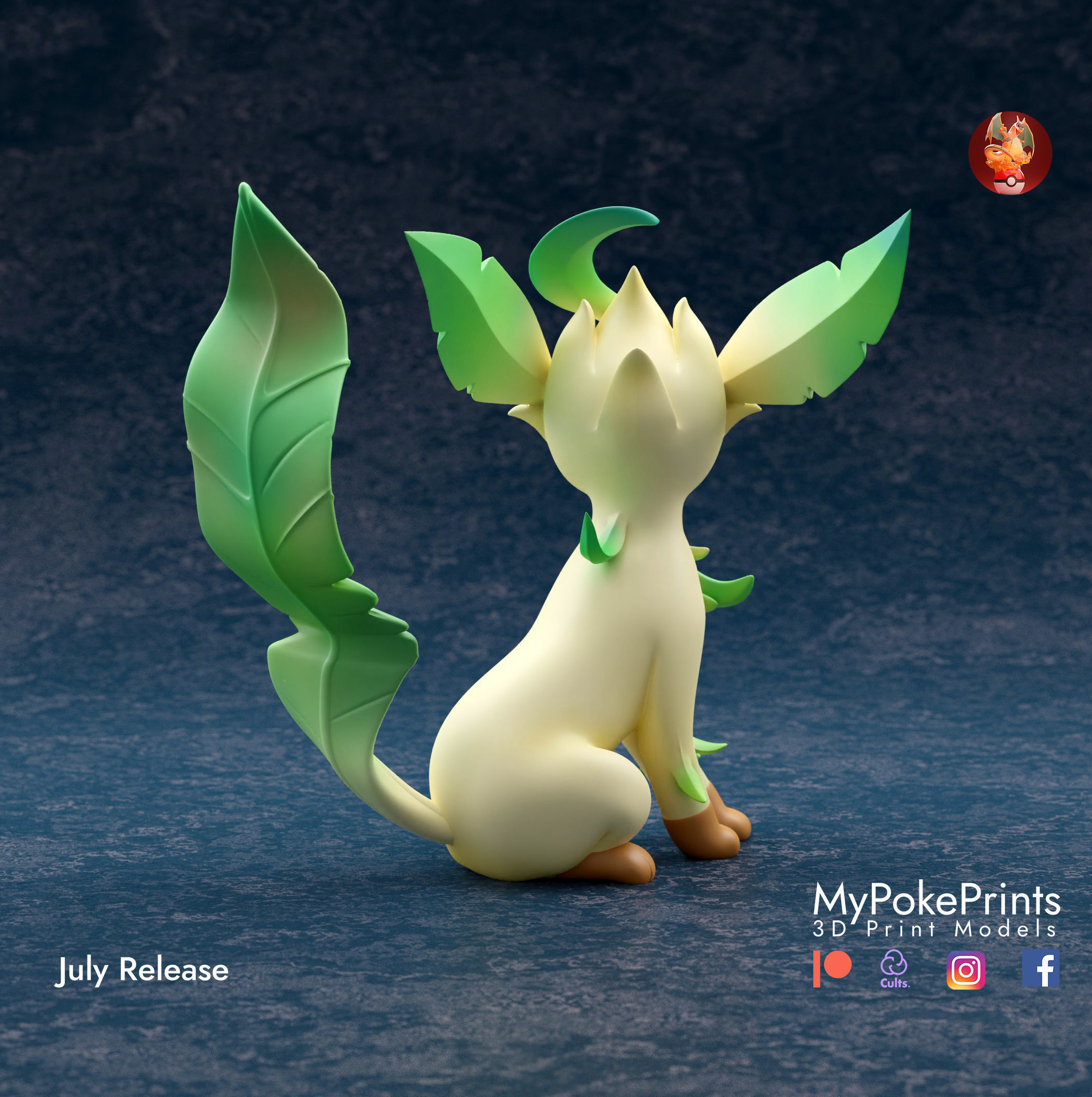LEAFEON 2 POSES - PRE-SUPPORTED POKEMON 3D model 3D printable | CGTrader