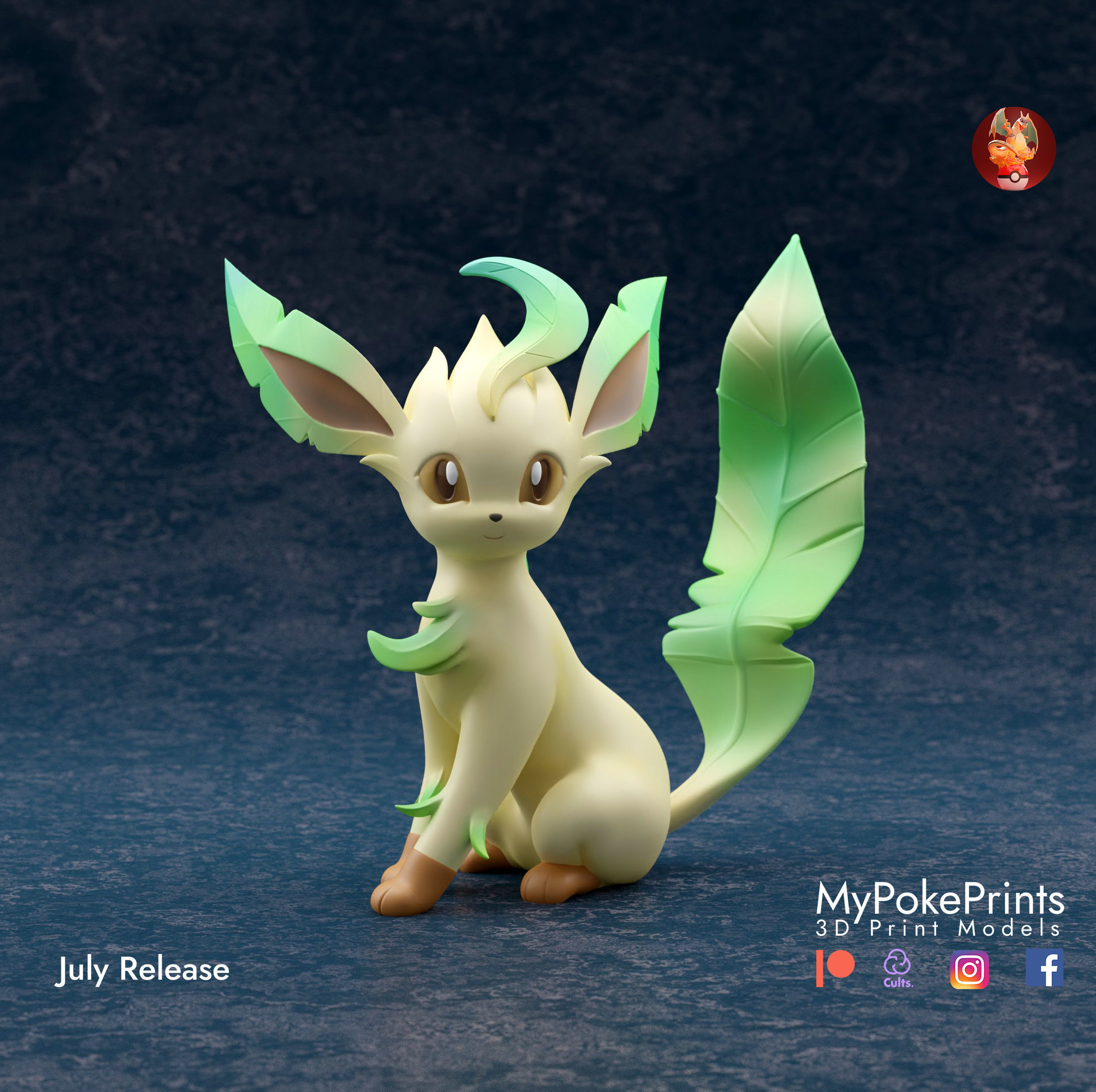 LEAFEON 2 POSES - PRE-SUPPORTED POKEMON 3D model 3D printable | CGTrader
