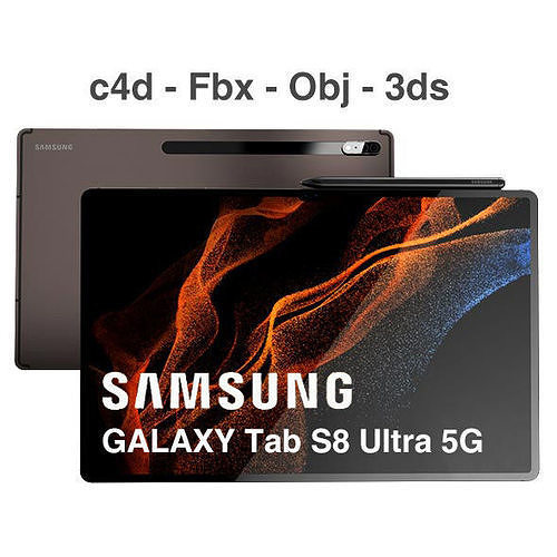 3D model Samsung GALAXY Tab S8 Ultra VR / AR / low-poly | CGTrader