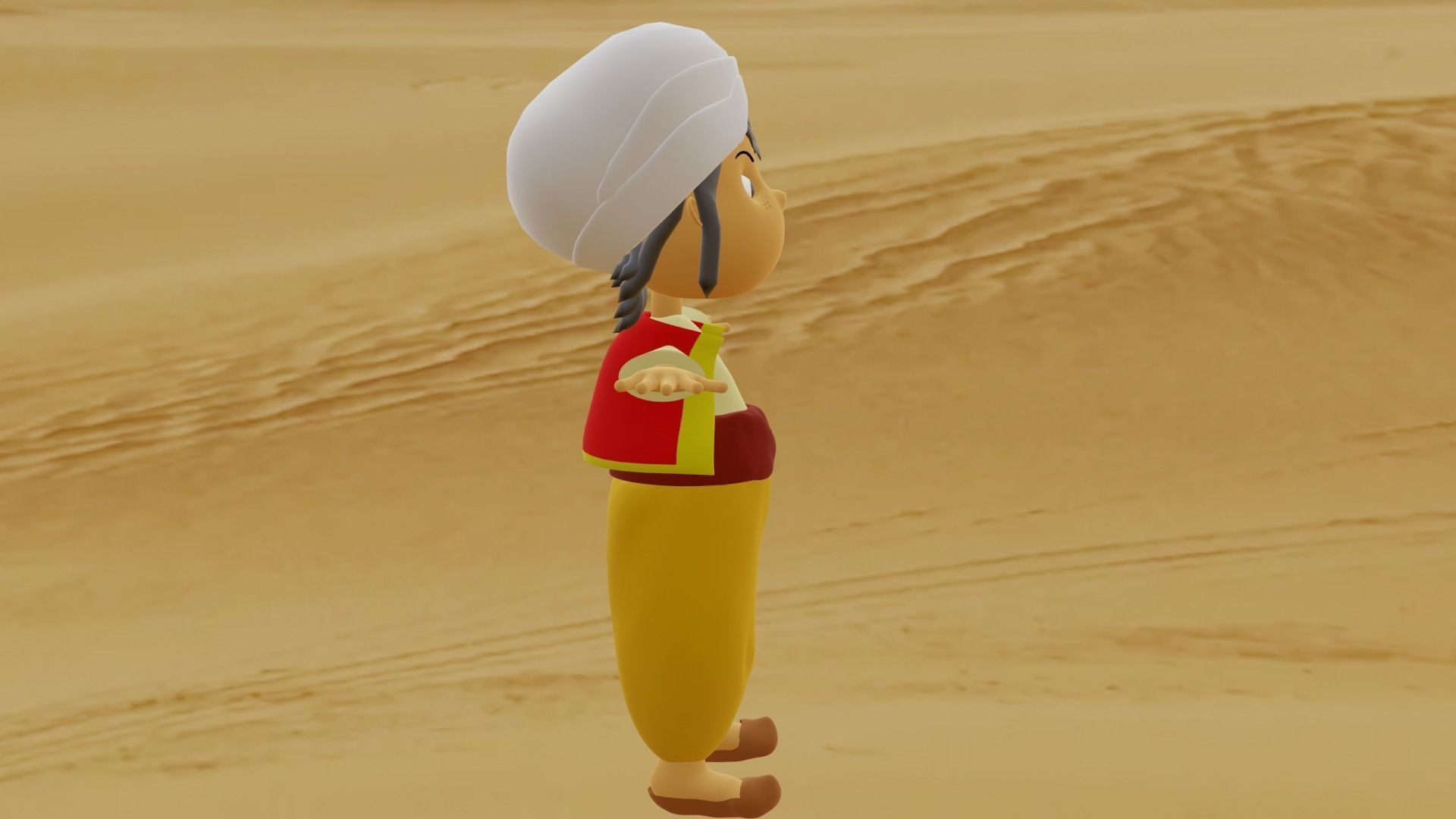 Sinbad cartoon character in desert 3D model animated rigged | CGTrader