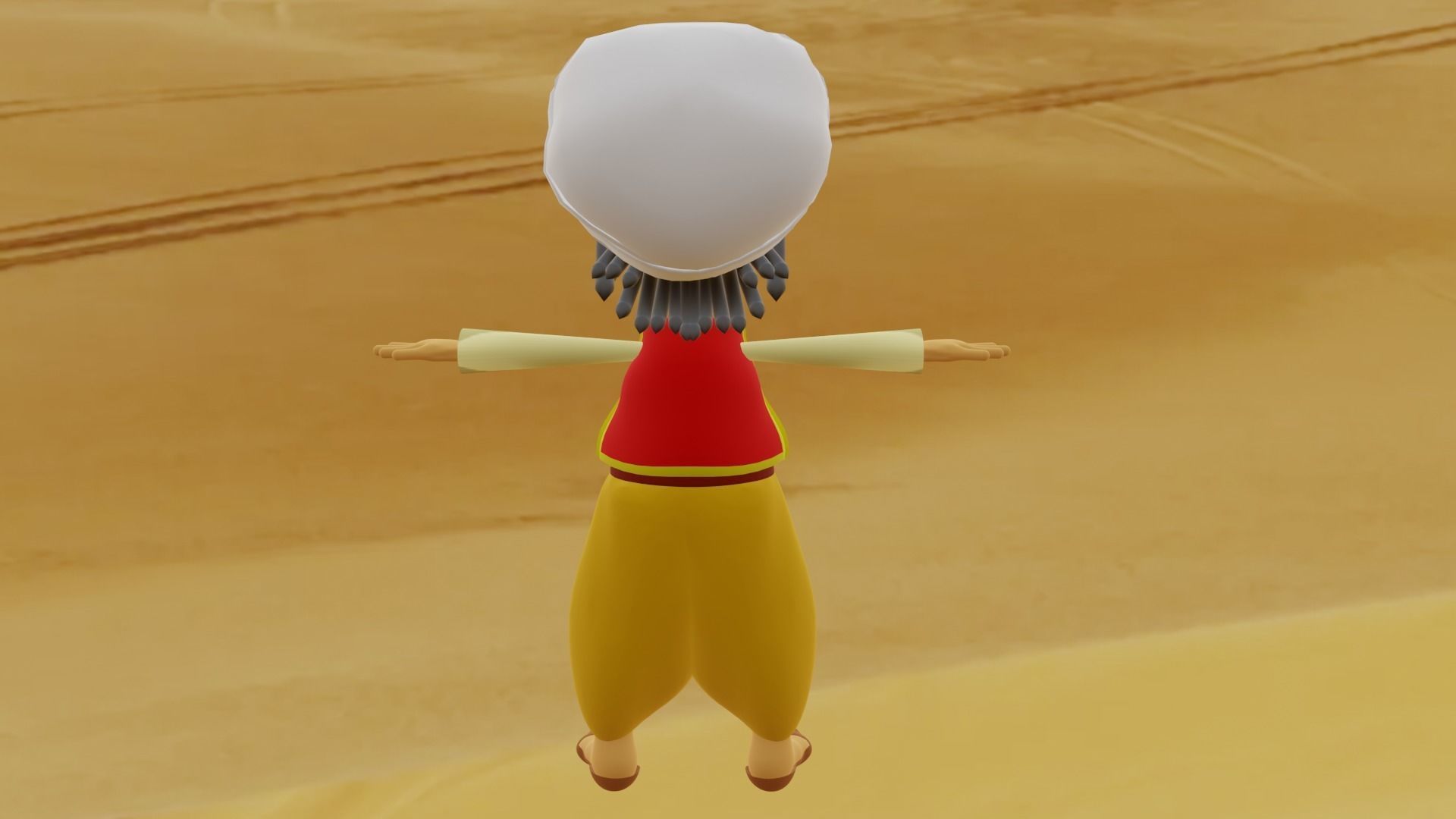 Sinbad cartoon character in desert 3D model animated rigged | CGTrader