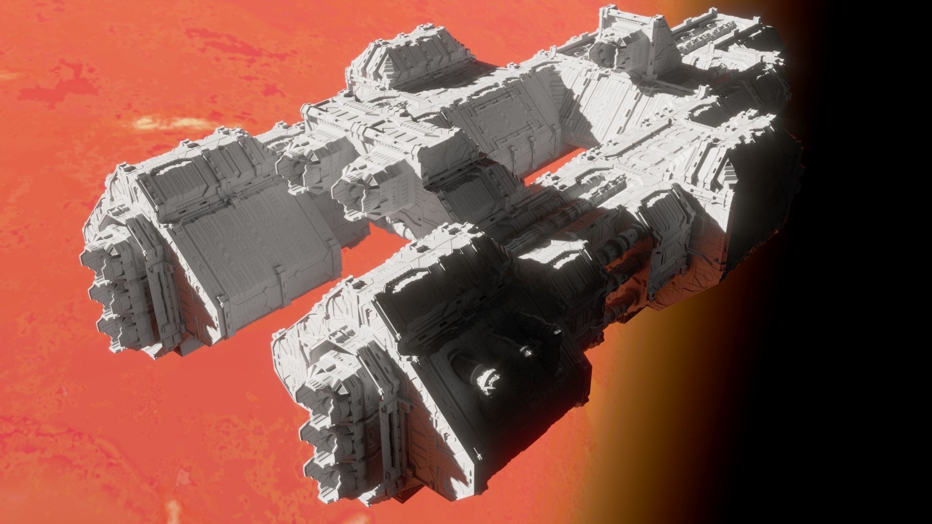 Sci Fi Space Ship Kitbash Constructor 3D model | CGTrader