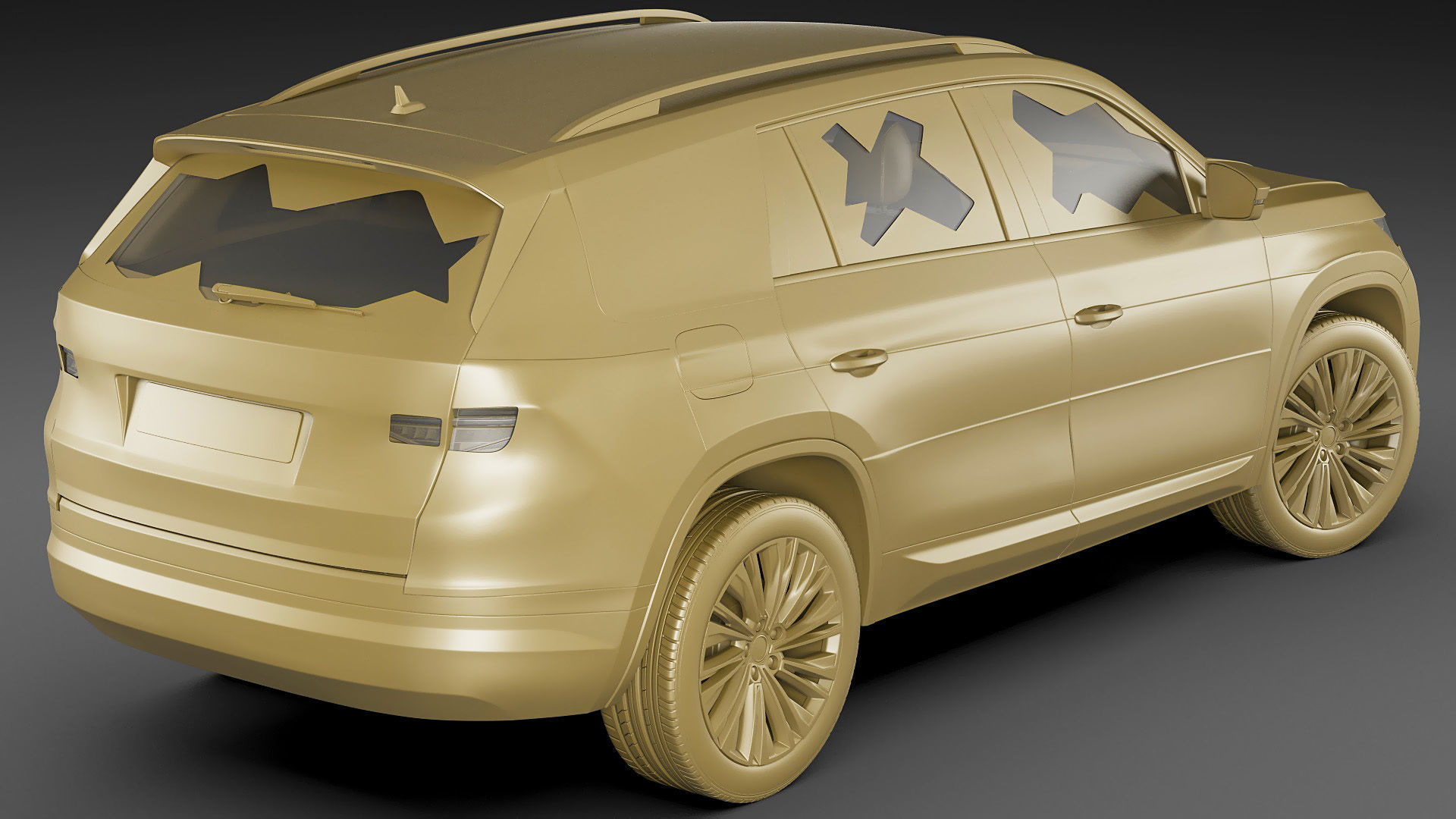 Test prototype SUV in camouflage 3D model | CGTrader
