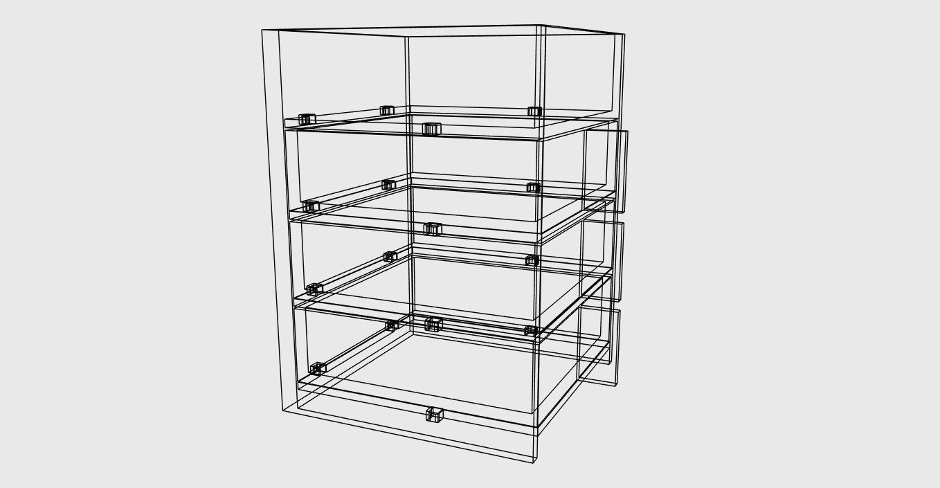 Drawers easy print 3D model 3D printable | CGTrader
