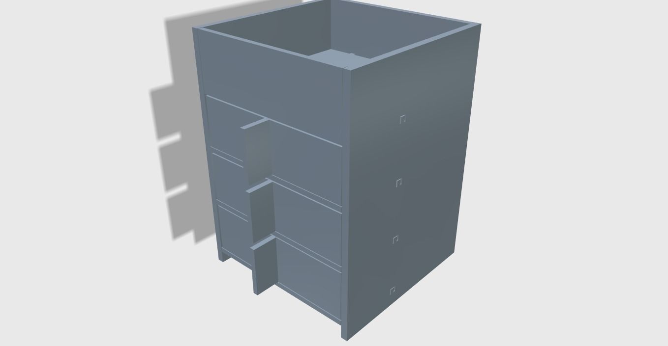 Drawers easy print 3D model 3D printable | CGTrader