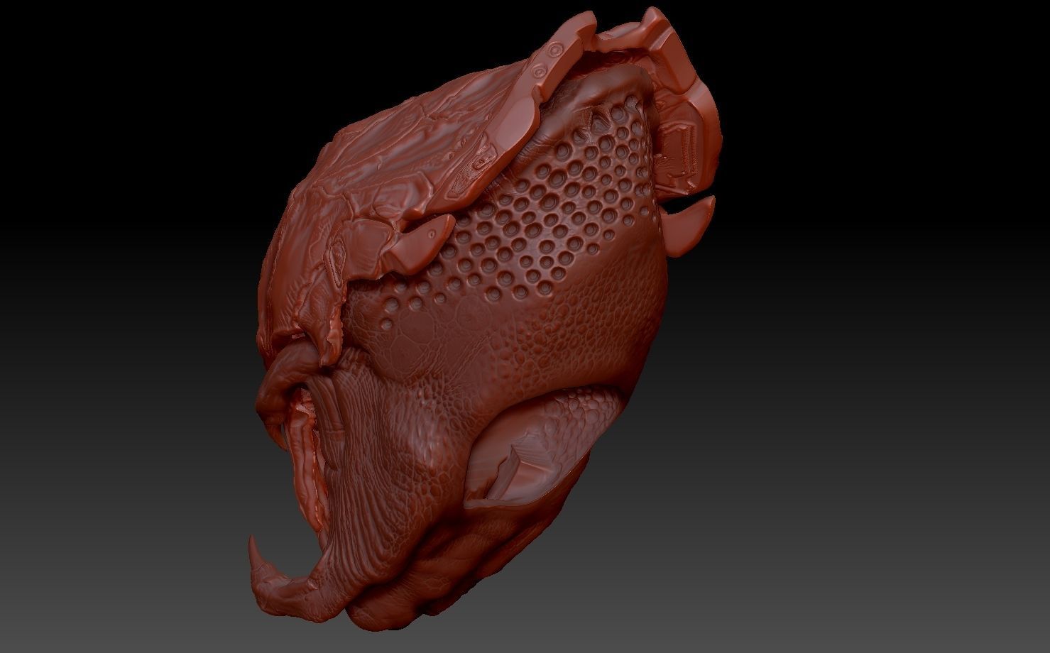 feral Predator PREY helmet and head combo 3D model 3D printable | CGTrader