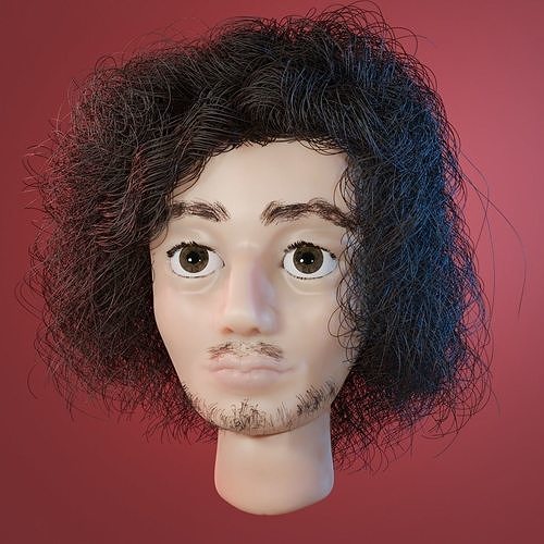 Curly Hair 3D model | CGTrader