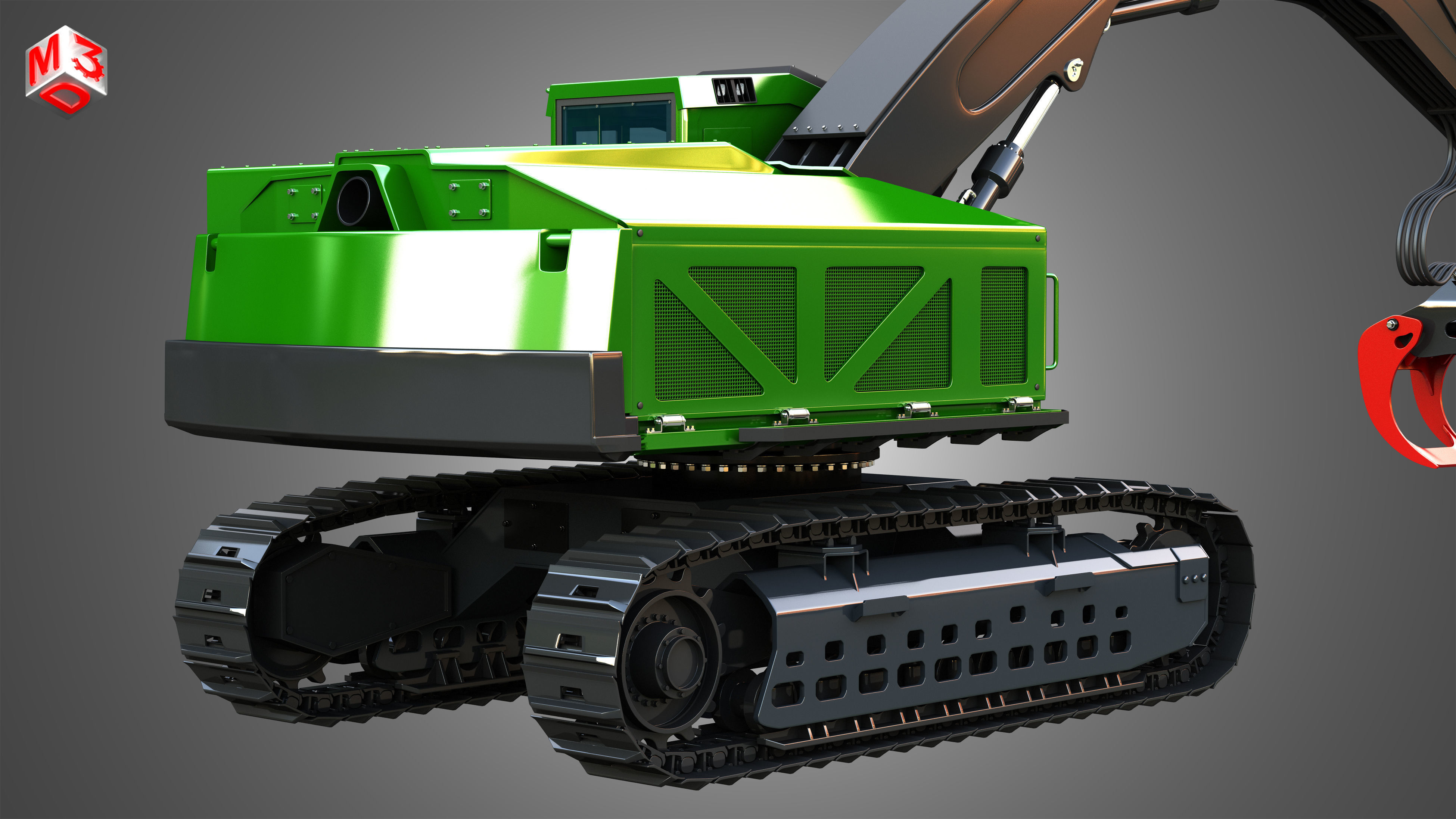 JD - 953MH Tracked Log Loader 3D model | CGTrader