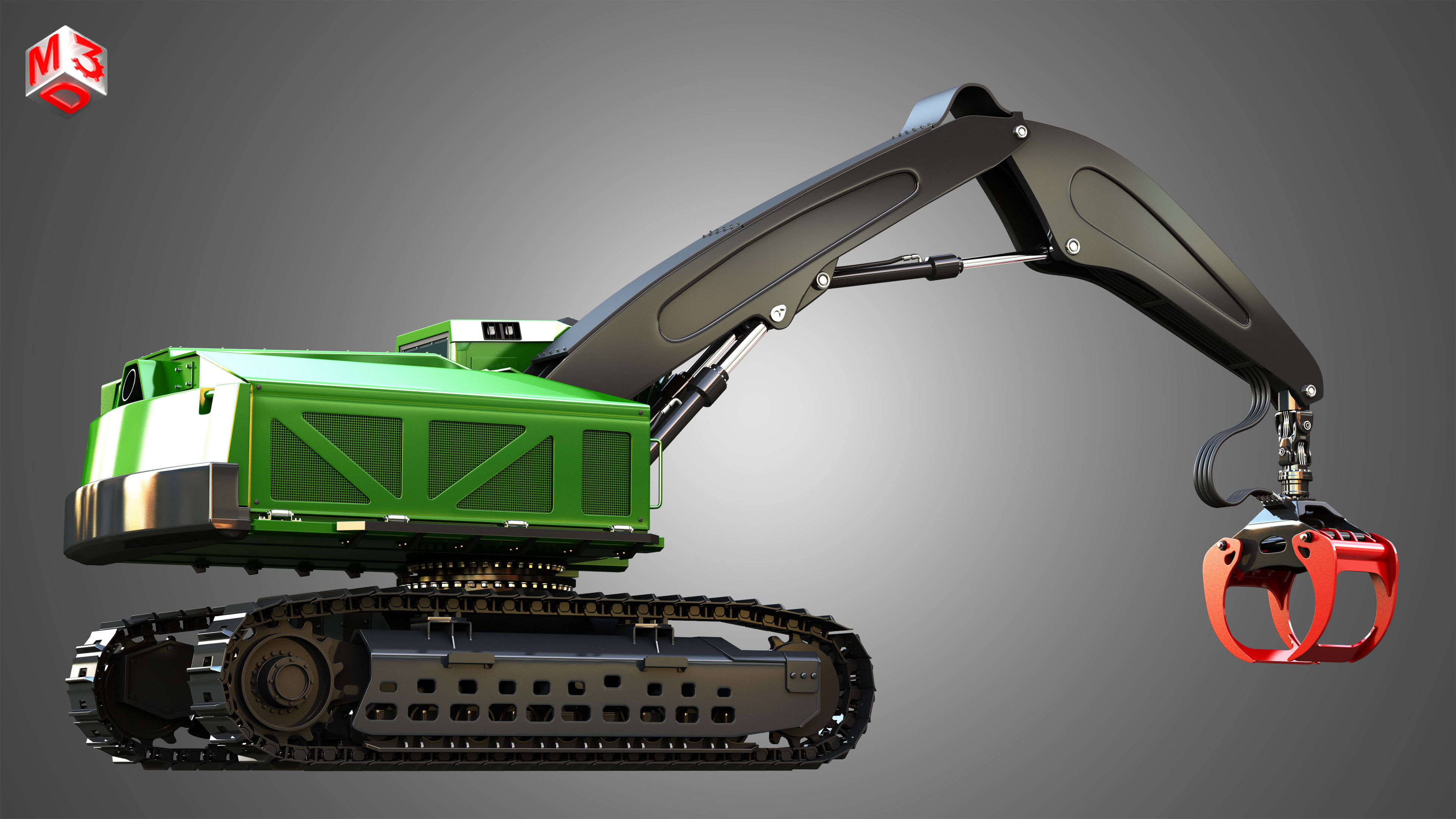 JD - 953MH Tracked Log Loader 3D model | CGTrader
