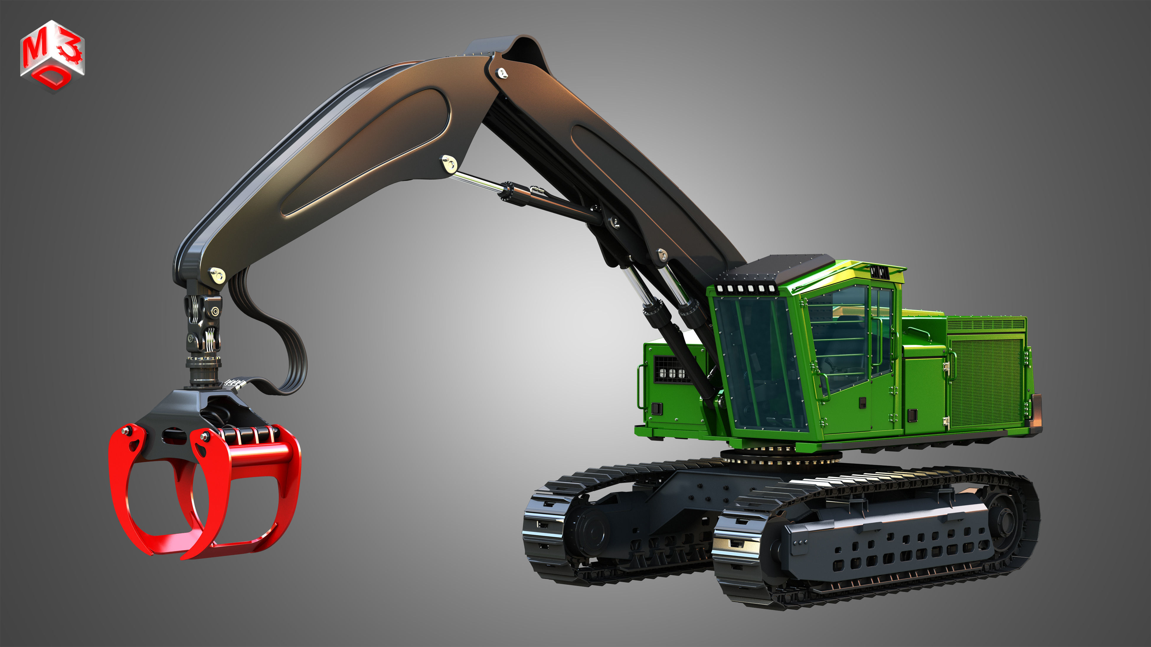 JD - 953MH Tracked Log Loader 3D model | CGTrader