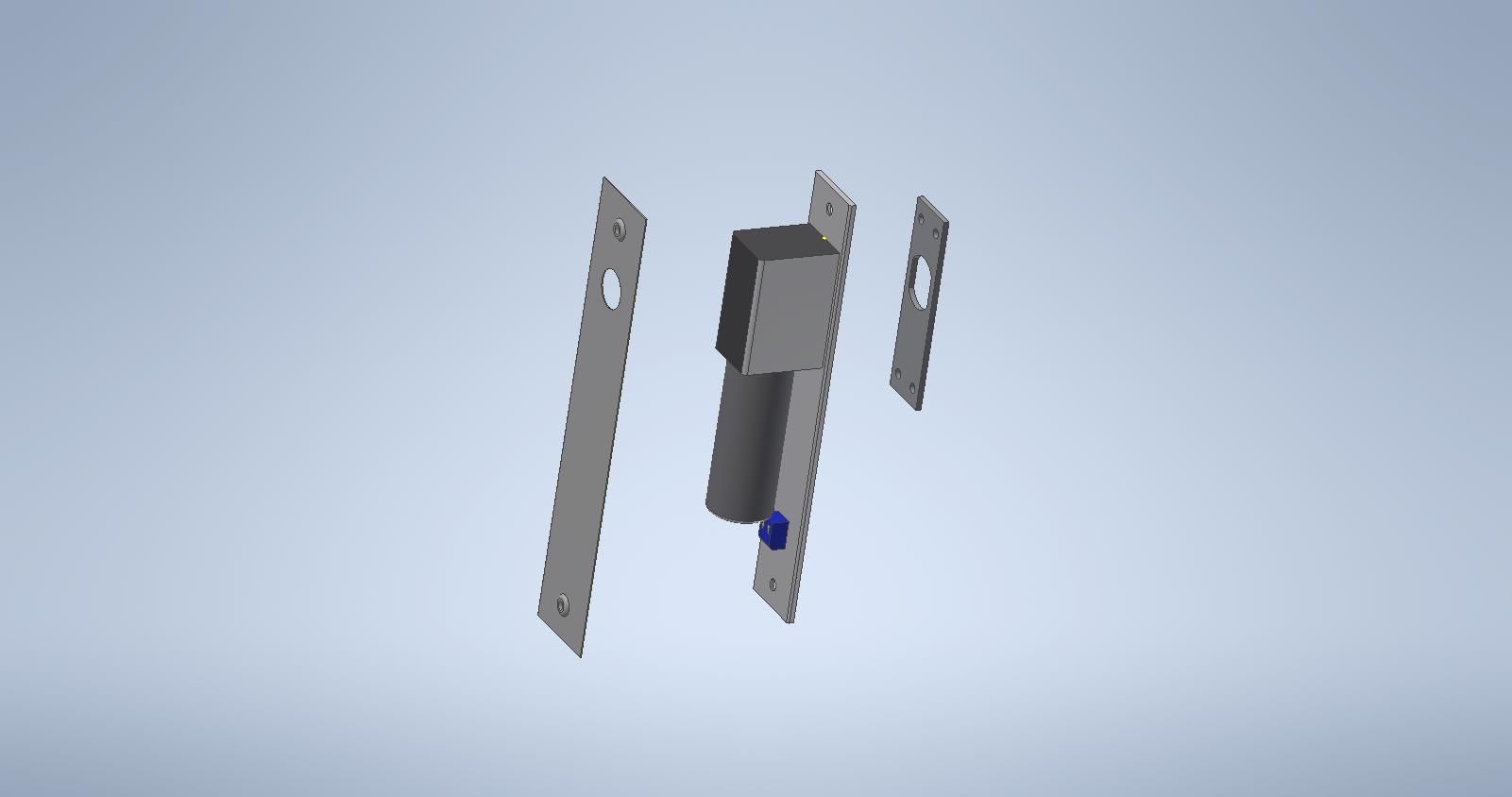 interlock stainless steel door latch 3D model | CGTrader