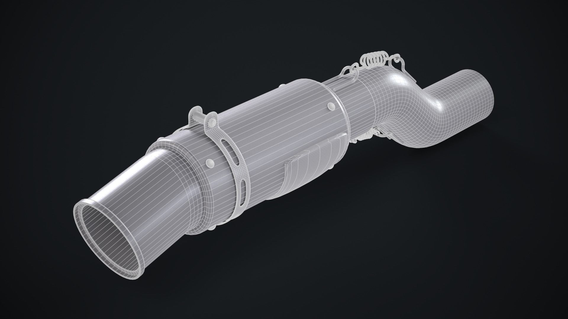 3D model Exhaust Muffler Black VR / AR / low-poly | CGTrader