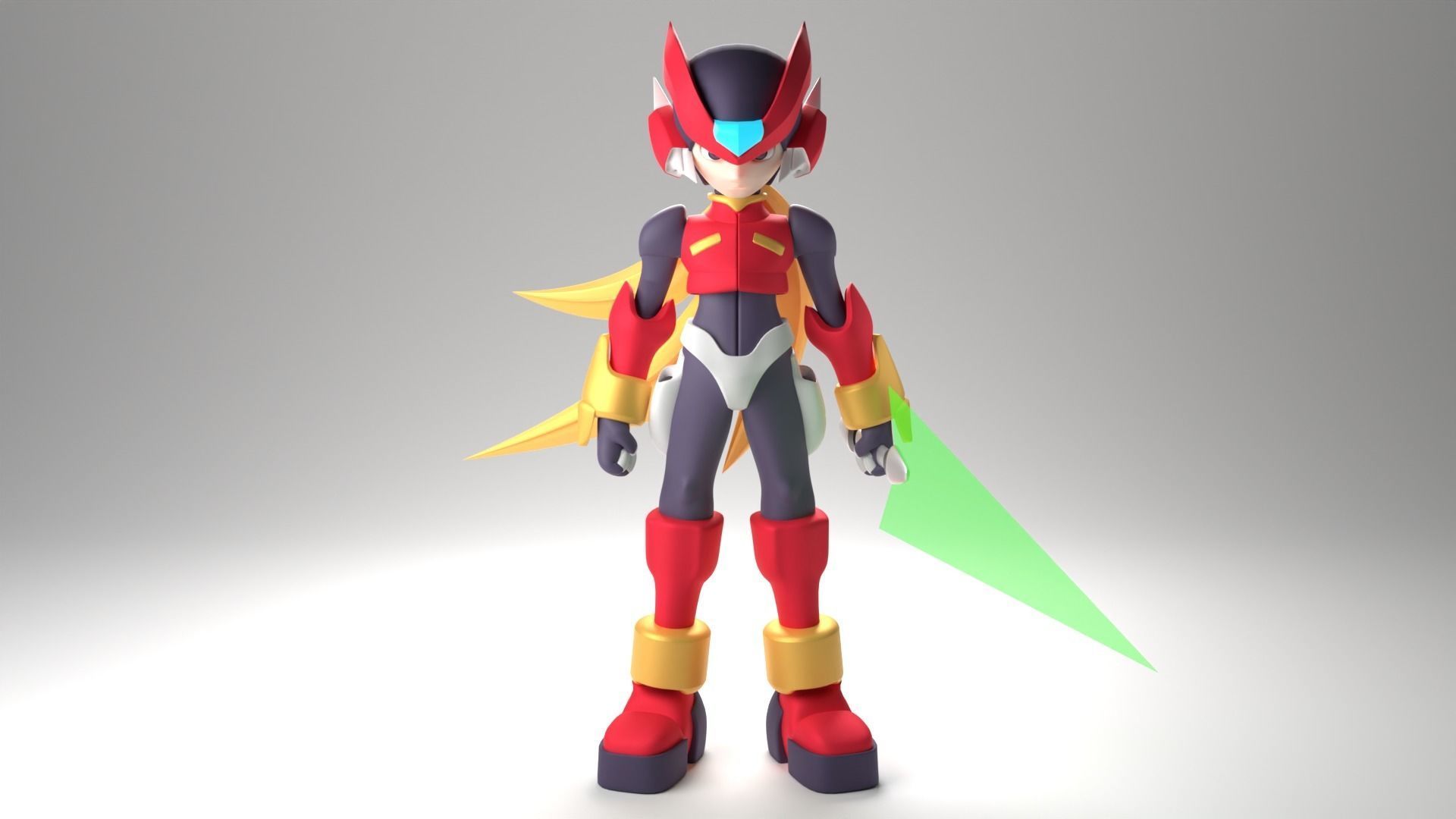 Mega Man Zero 3D Model 3D model rigged | CGTrader