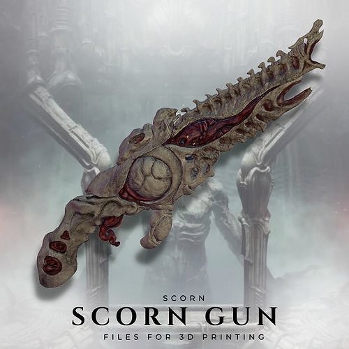 Gun form Scorn 3D model 3D printable | CGTrader