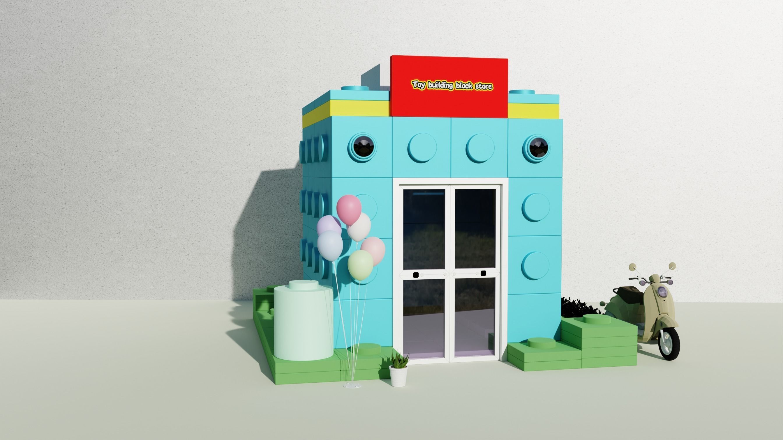 Lego Store lowpoly 3D model | CGTrader