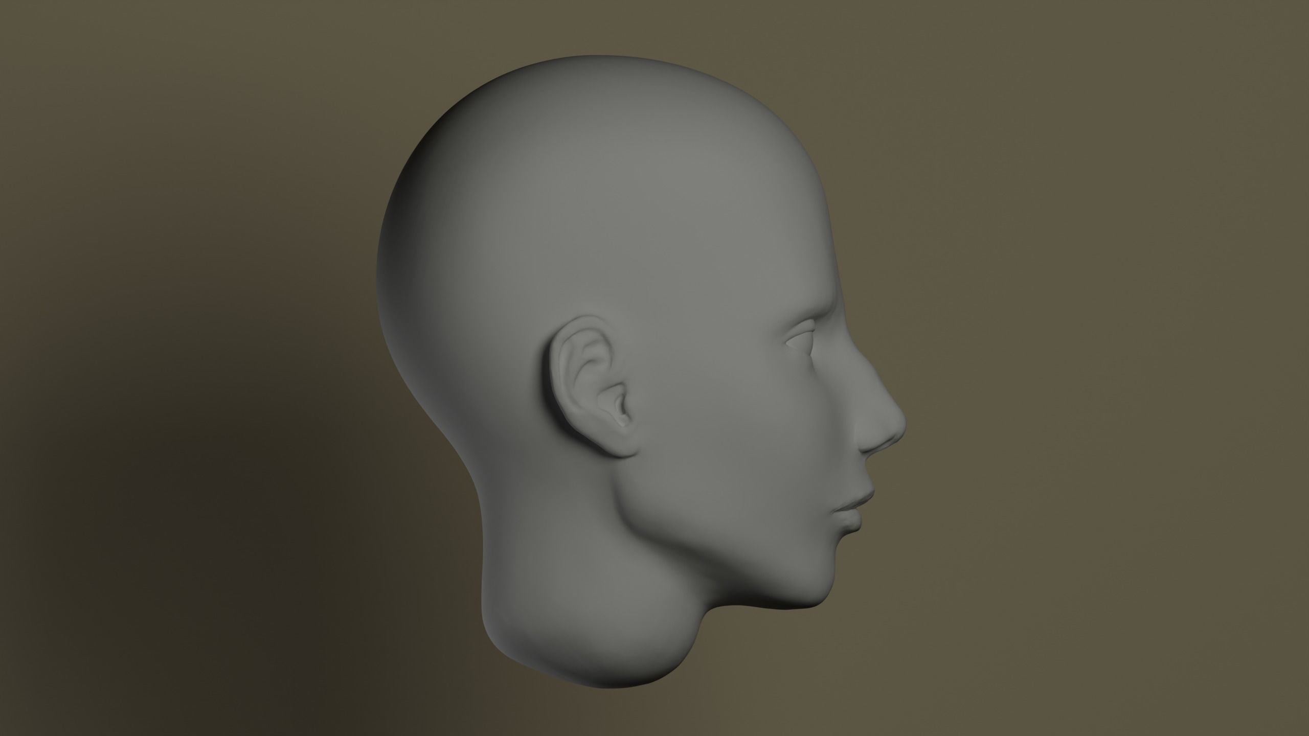 Male head free 3D model | CGTrader