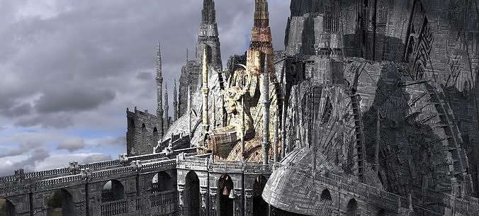 Alien Holy Temples Kitbash 3 3D model | CGTrader