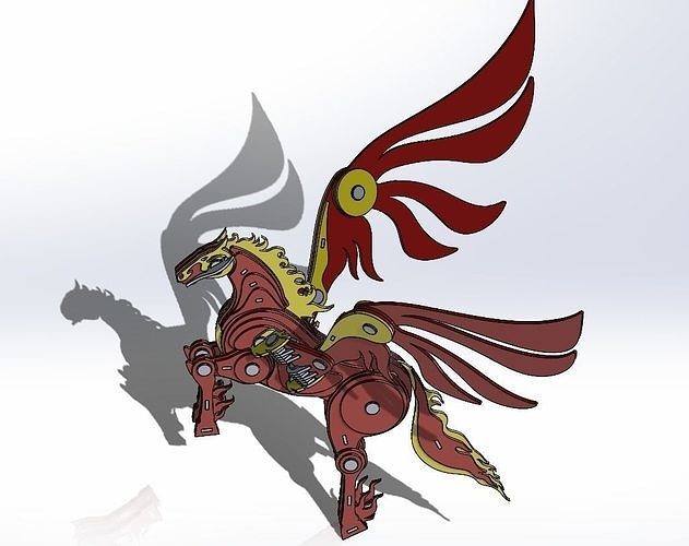 Pegasus for Laser Cutting 3D model | CGTrader