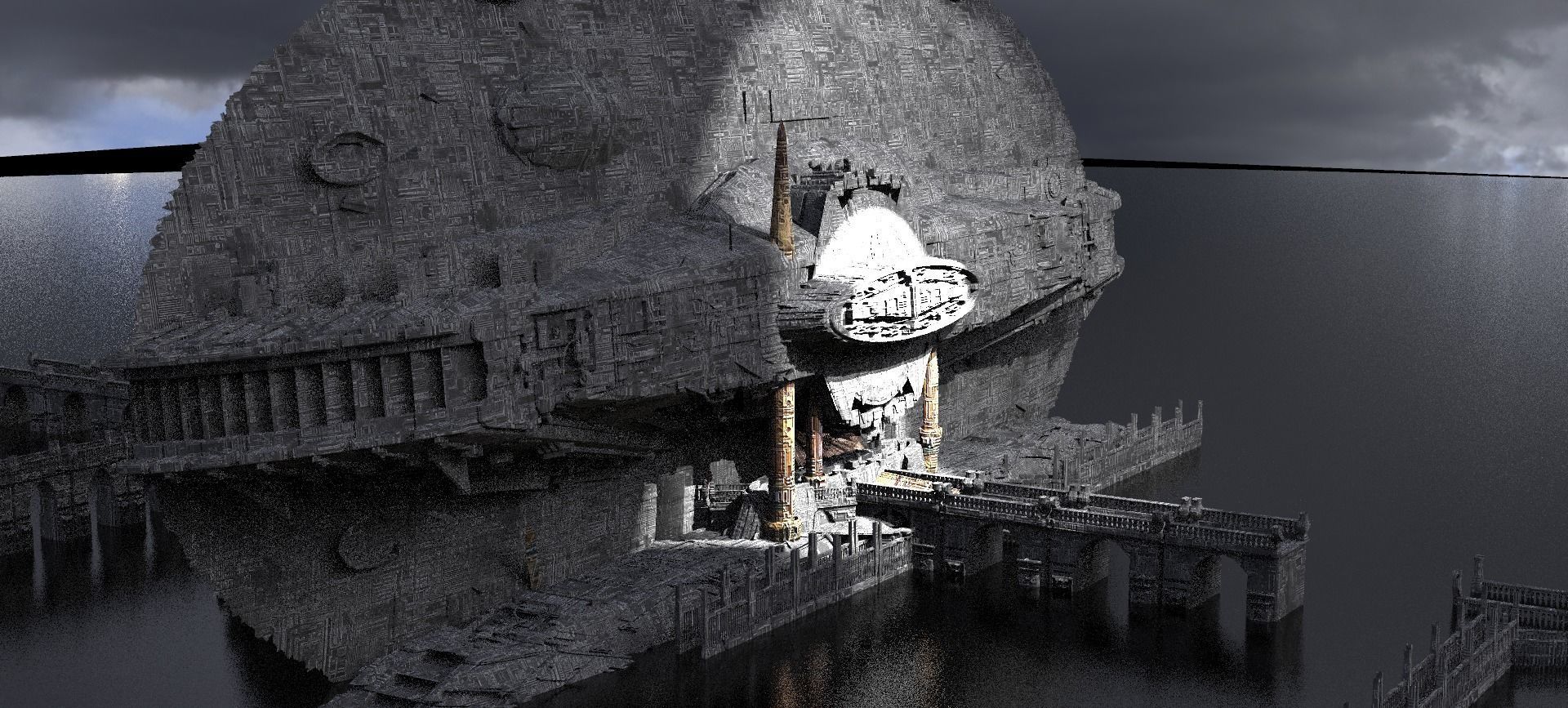 Alien Holy Temples Kit bash 7 3D model | CGTrader