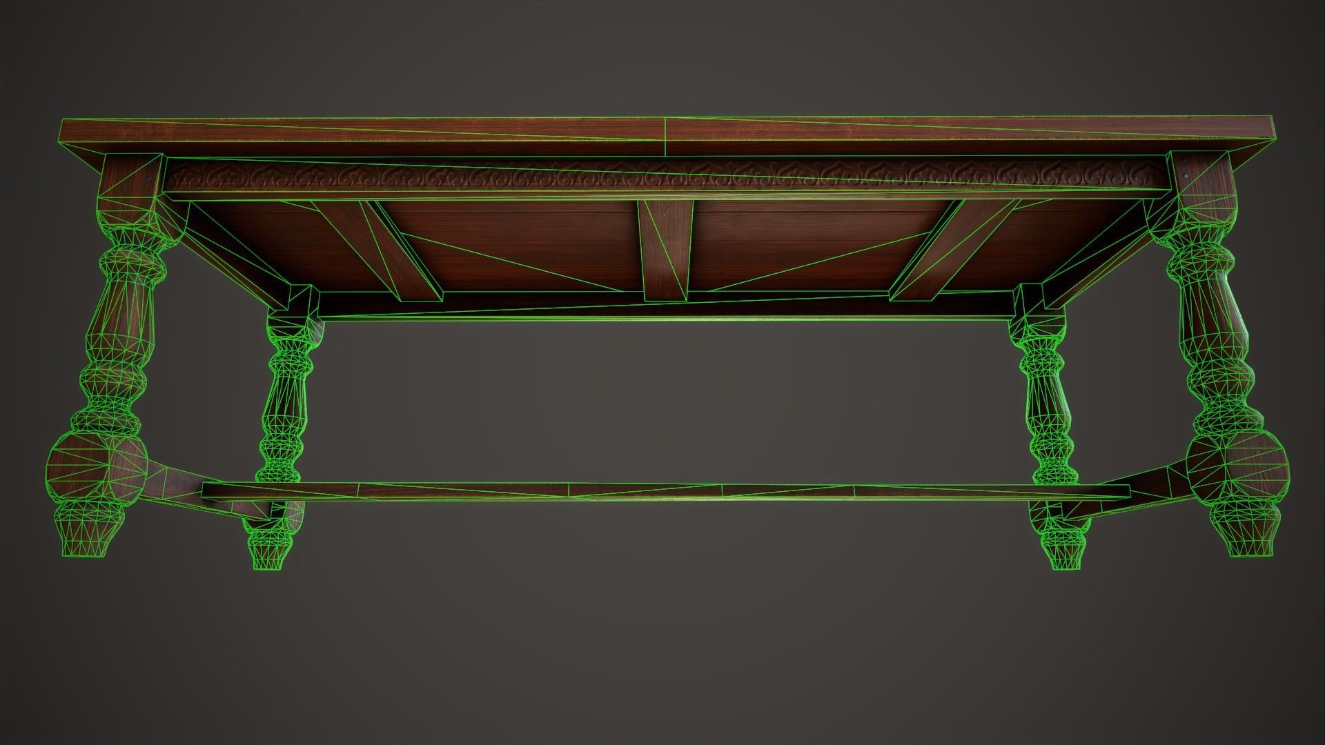 3D model Old medieval dining table VR / AR / low-poly | CGTrader