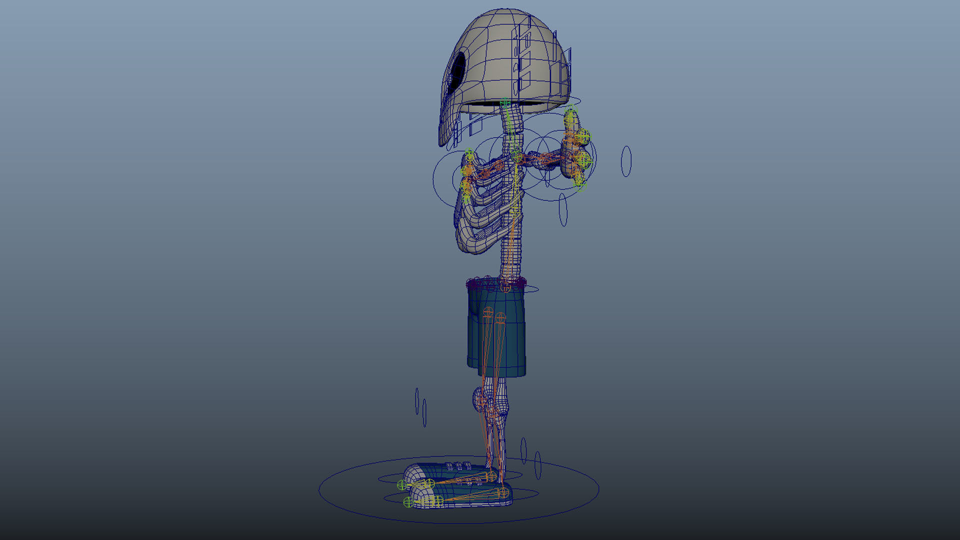 Mr Skeleton - Rigged 3D model animated rigged | CGTrader