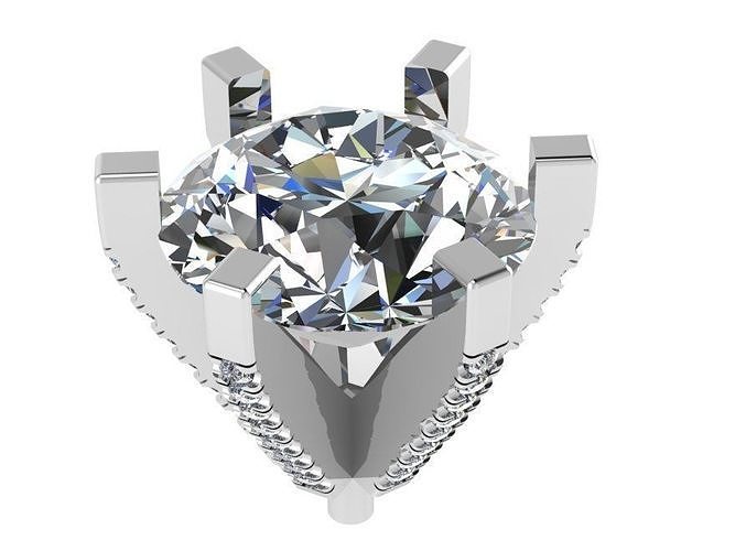 Round 6 Prong Peg Head Setting 0662 free 3D model 3D printable | CGTrader