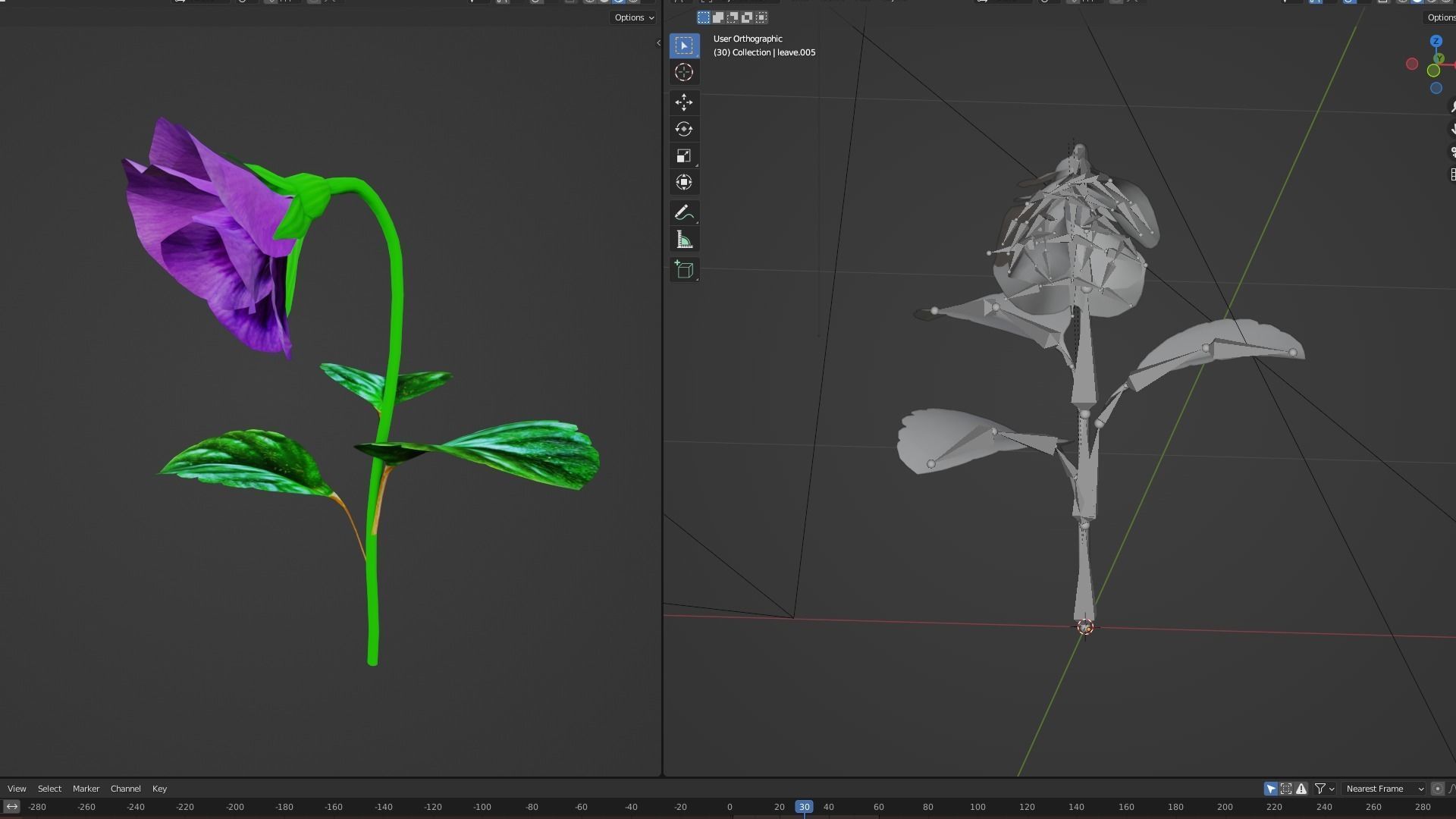 3D model violet flower VR / AR / low-poly | CGTrader