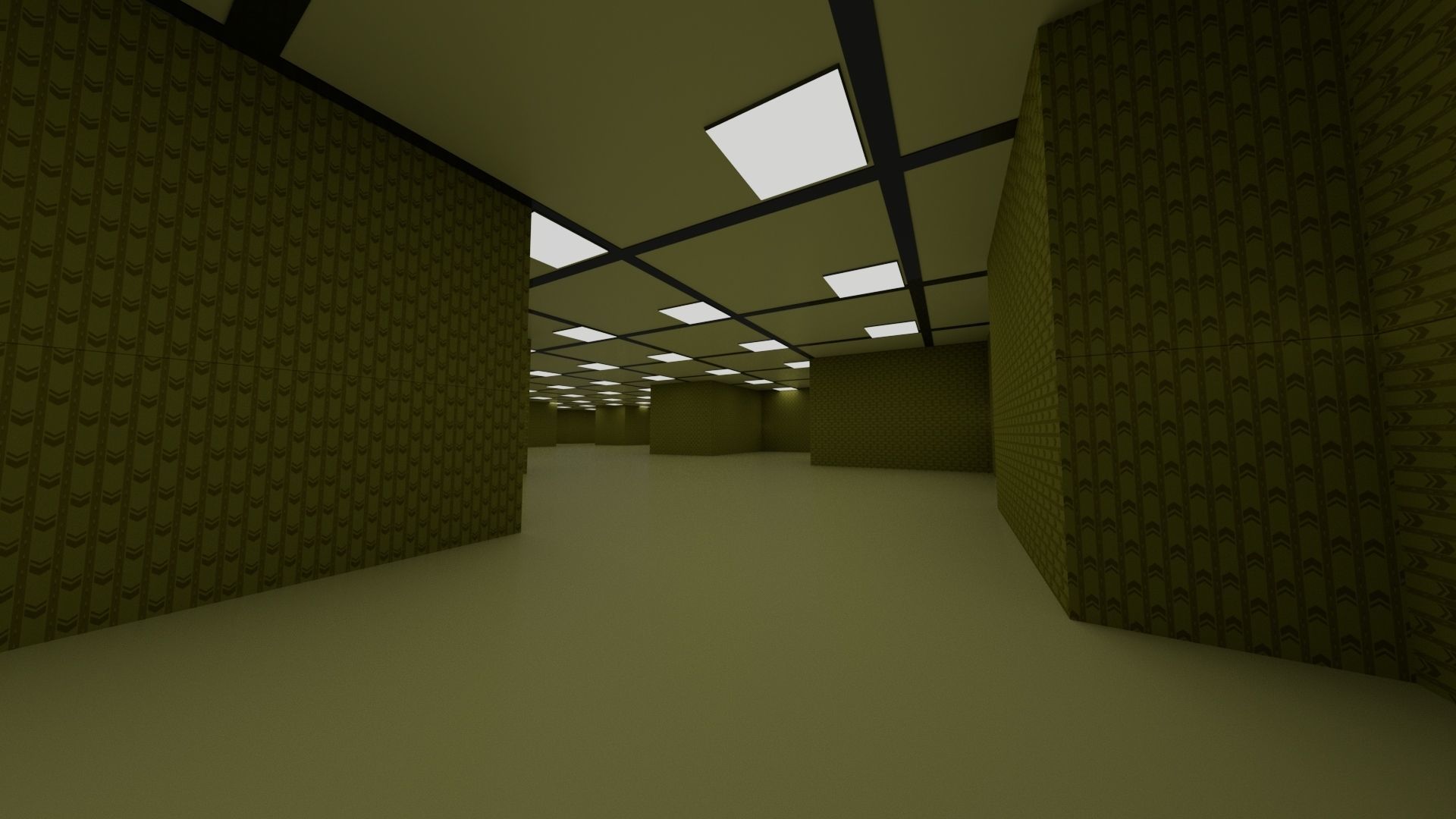 The Back-Rooms Interior 3D model | CGTrader