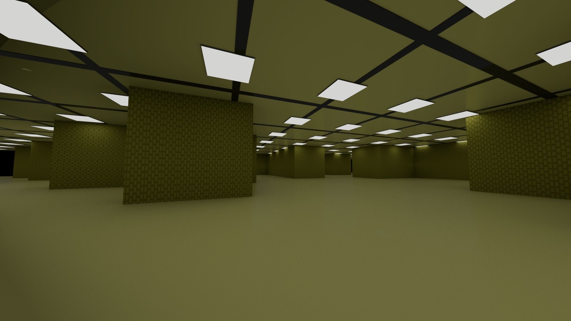 The Back-Rooms Interior 3D model | CGTrader