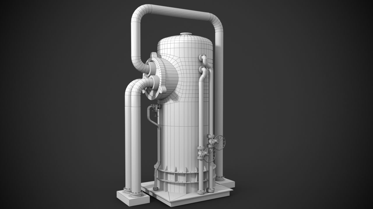Oil-gaz separator 3D model | CGTrader