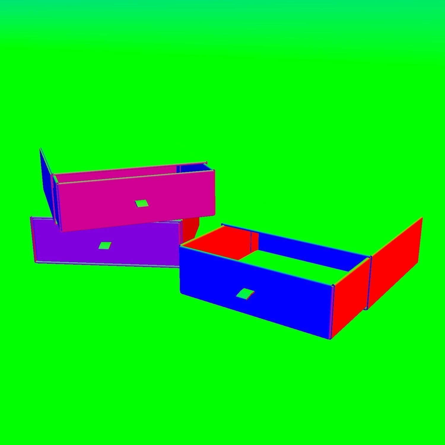 Drawer Box - Package 3D model 3D model | CGTrader