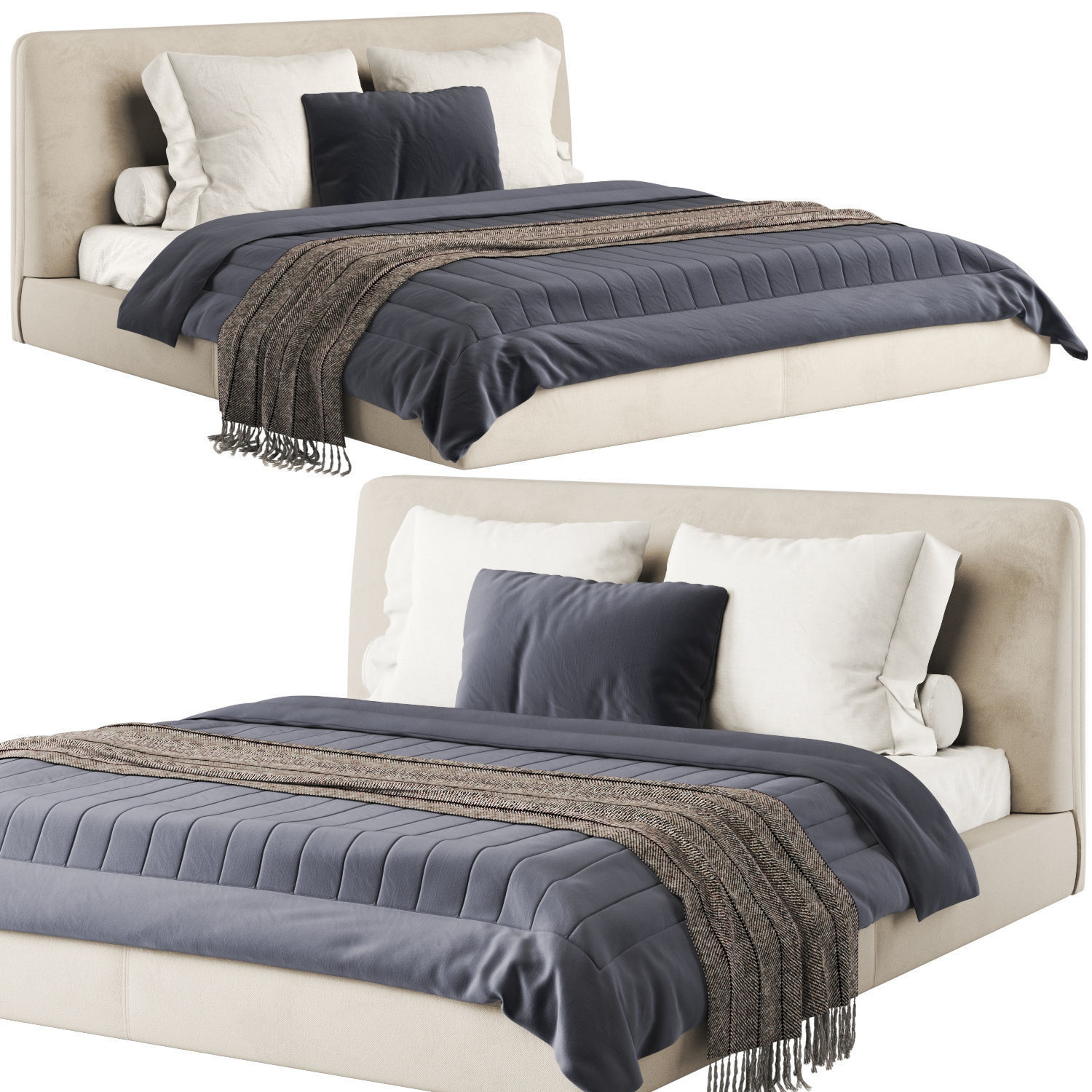 BeB Italia Richard Bed 3D model | CGTrader