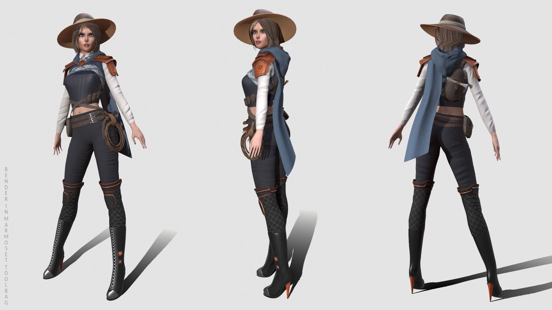 3D model Adventure girl VR / AR / low-poly | CGTrader