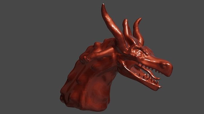 Dragon s Head 3D model animated rigged | CGTrader