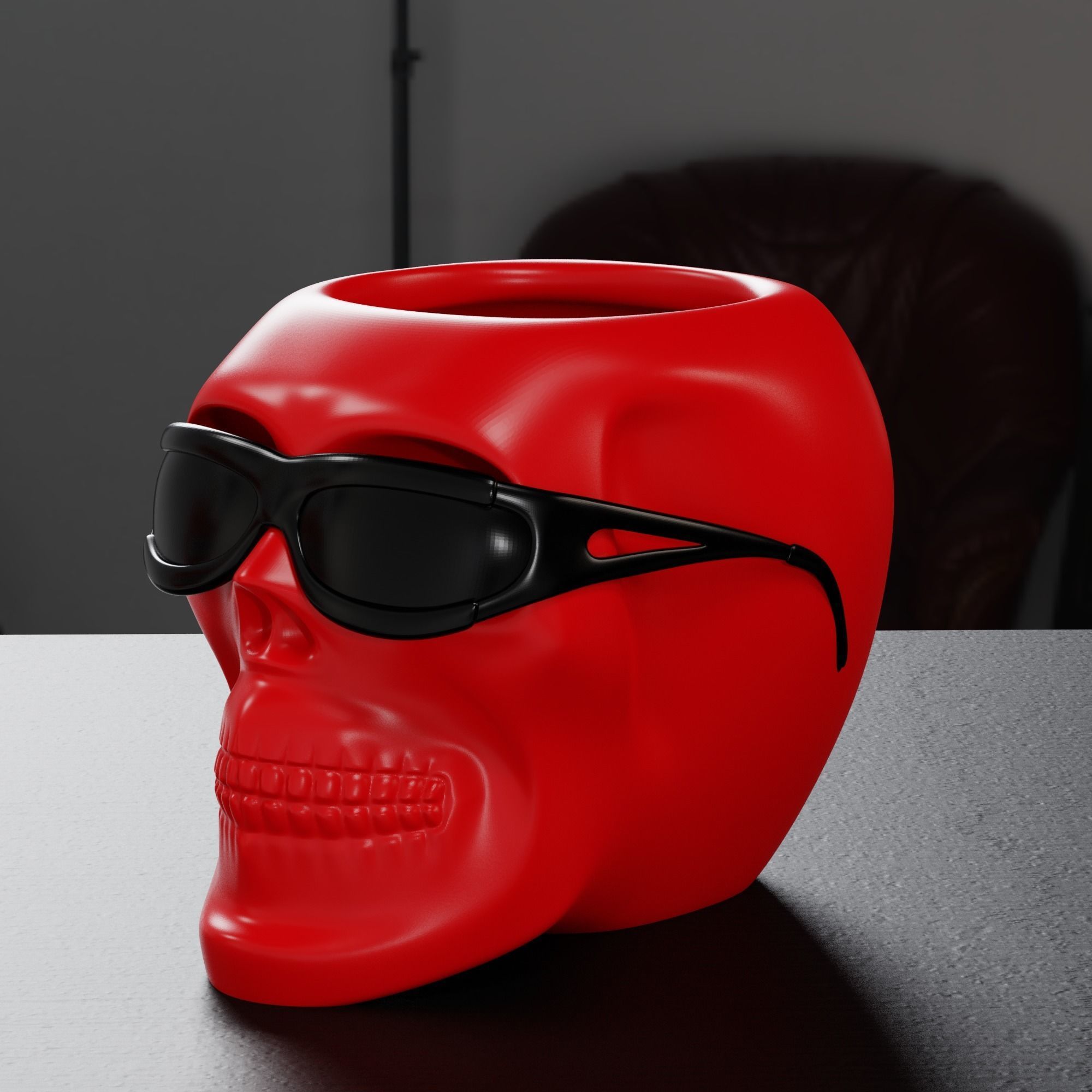 Handsome Skull Planter Pot 3D model 3D printable | CGTrader