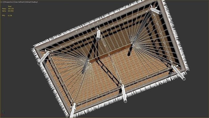 Natural Roof alang alang gazeboo Bali 3D model | CGTrader