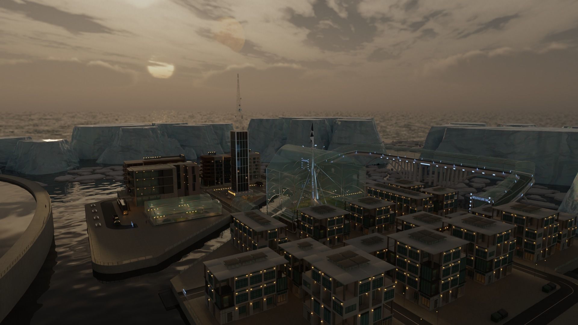 Antarctic City 3D model | CGTrader