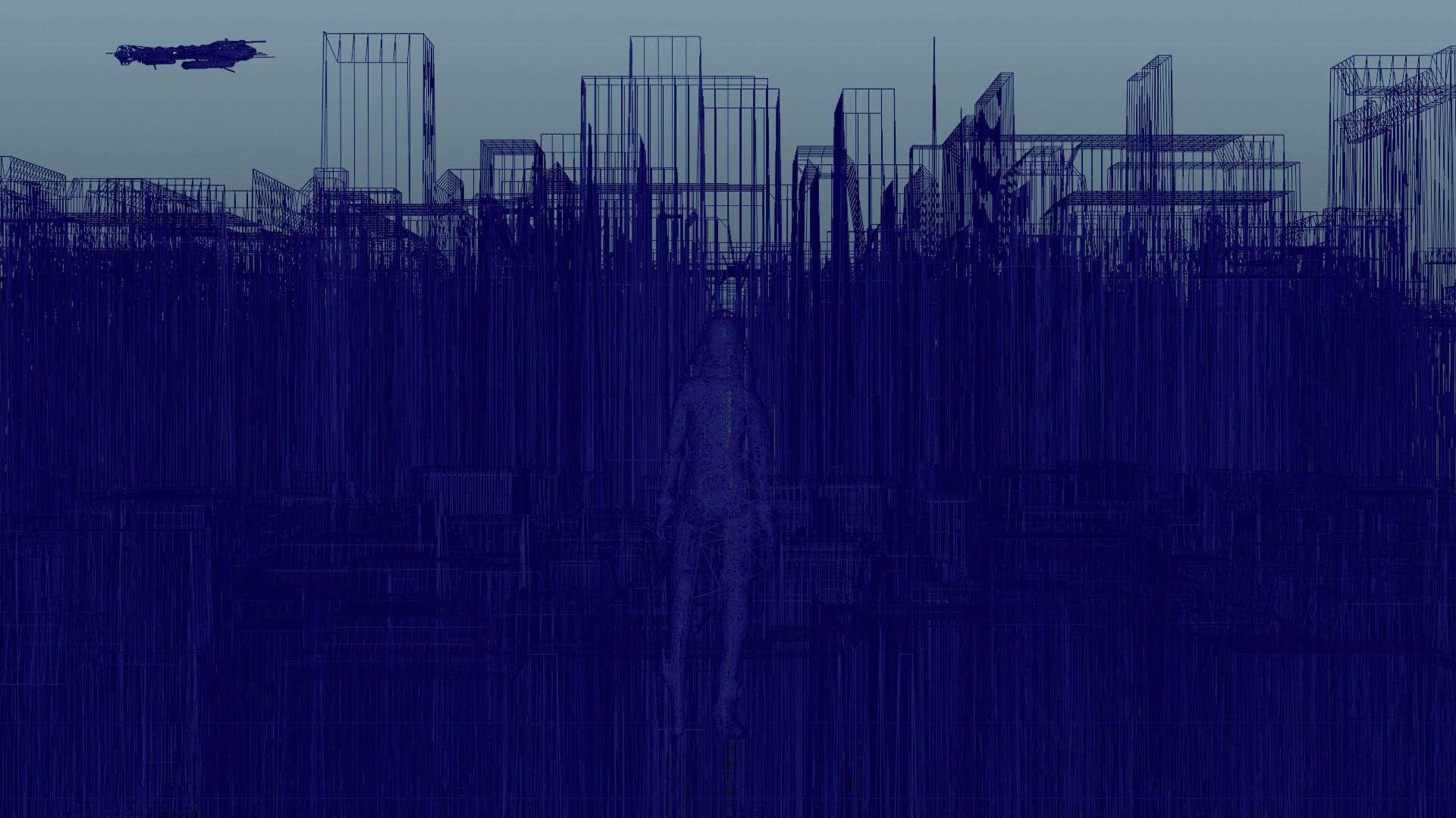 3D model Sci-fi city cyberpunk include all assets and textures VR / AR ...