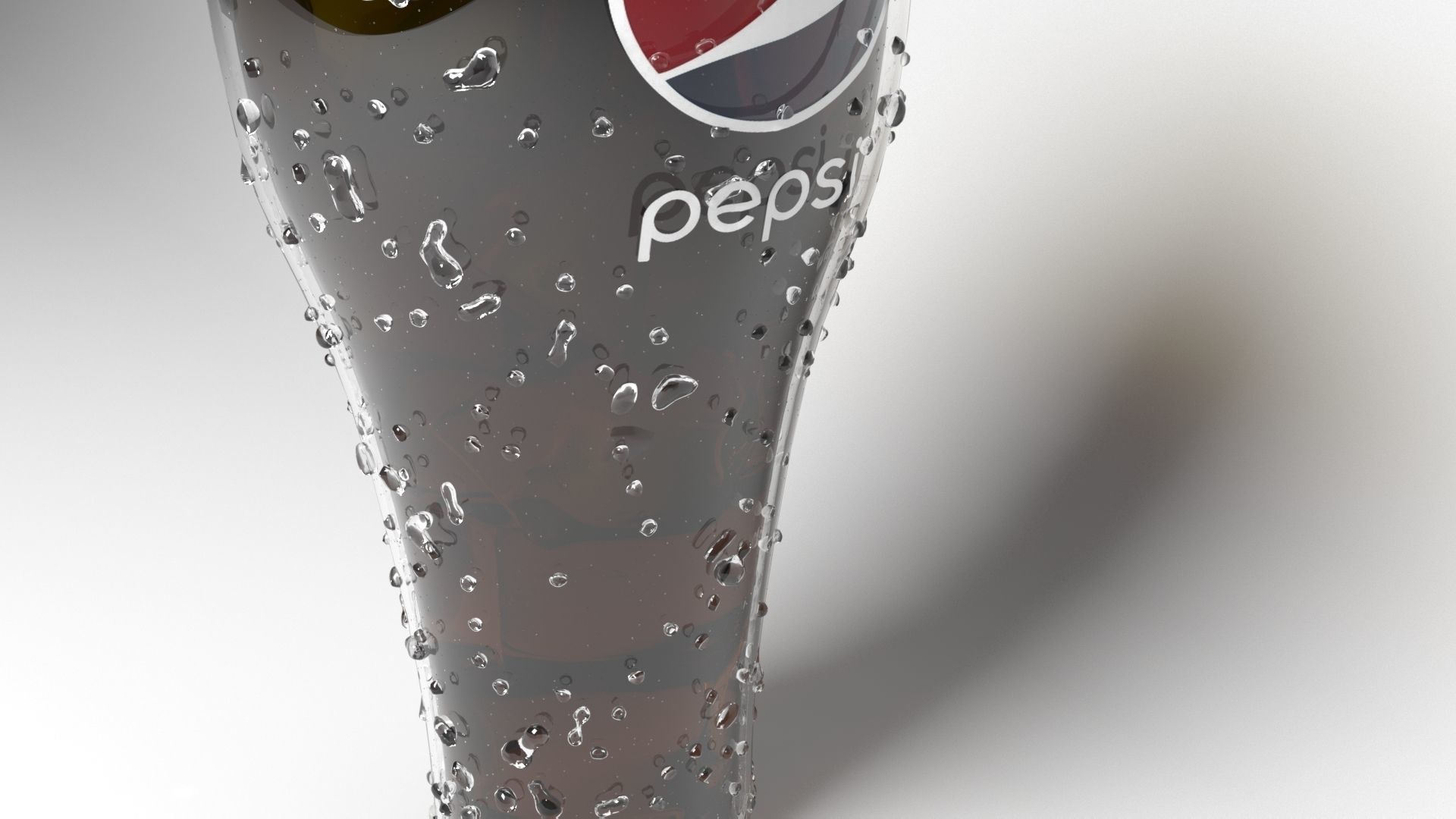 Glass of Pepsi With Ice Cubes 3D model | CGTrader