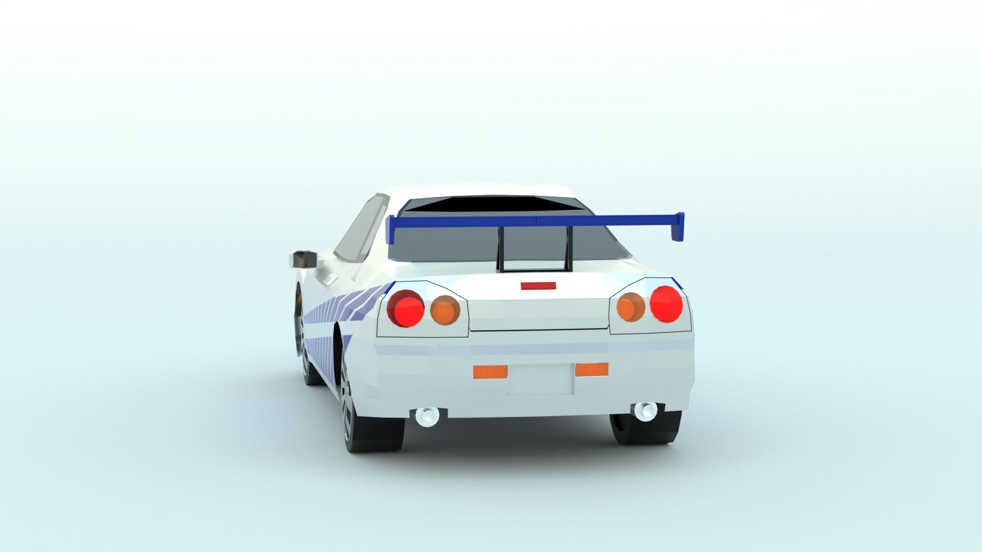 Nissan Skyline low poly game ready 3d model Low-poly 3D model free VR ...