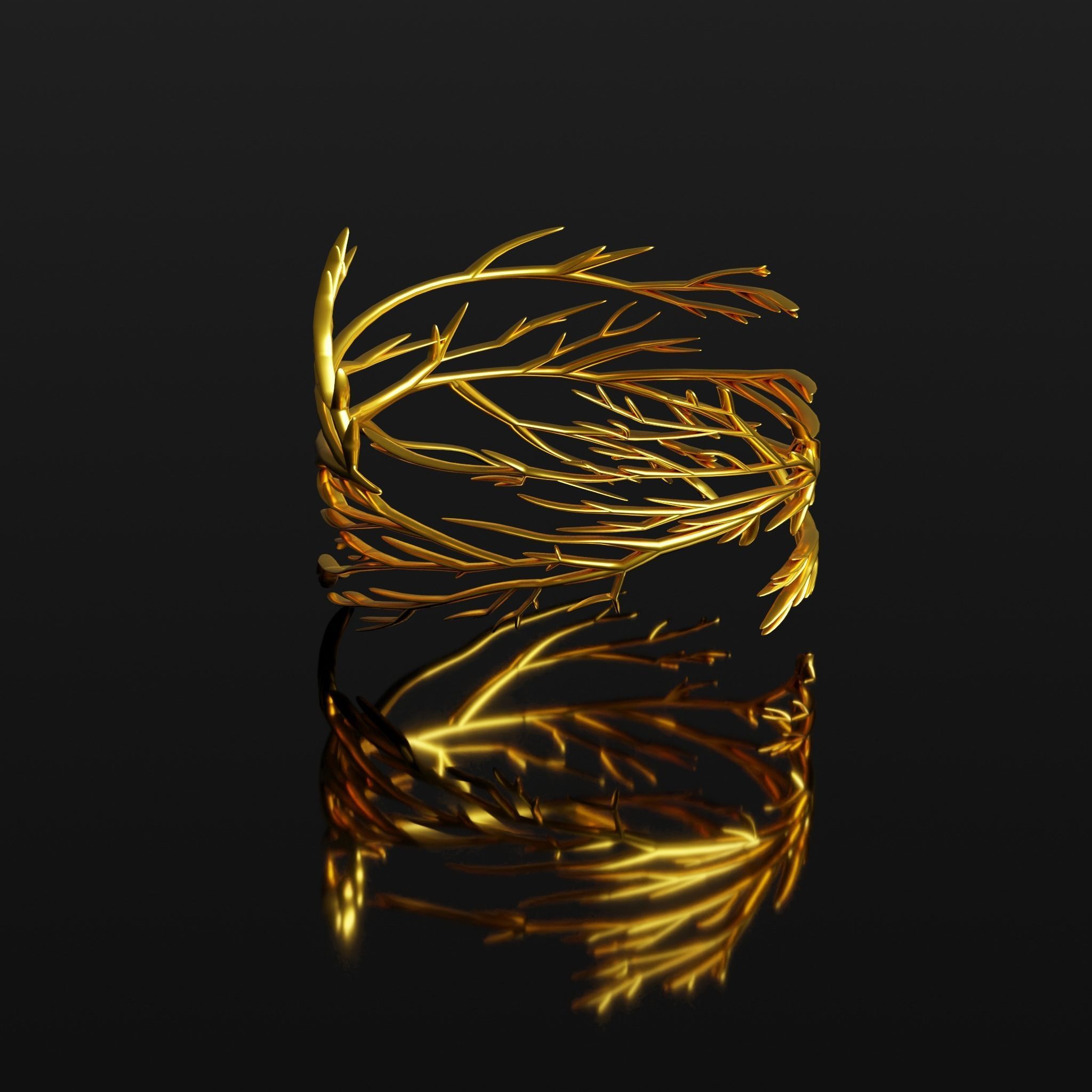 Gold ring 3D model 3D printable rigged | CGTrader