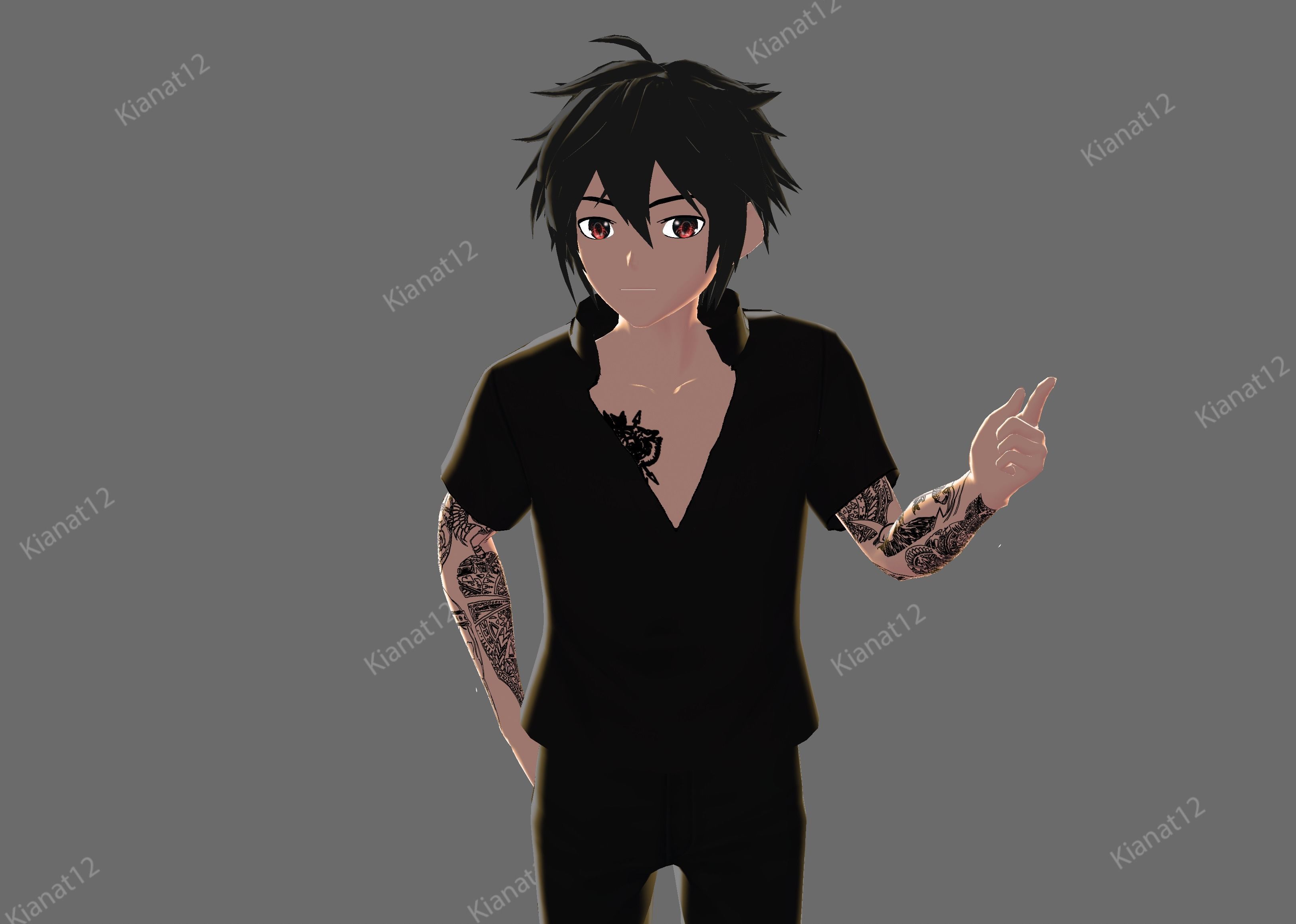 3D model 3d low poly male avatar for vrchat and for vtubing VR / AR ...