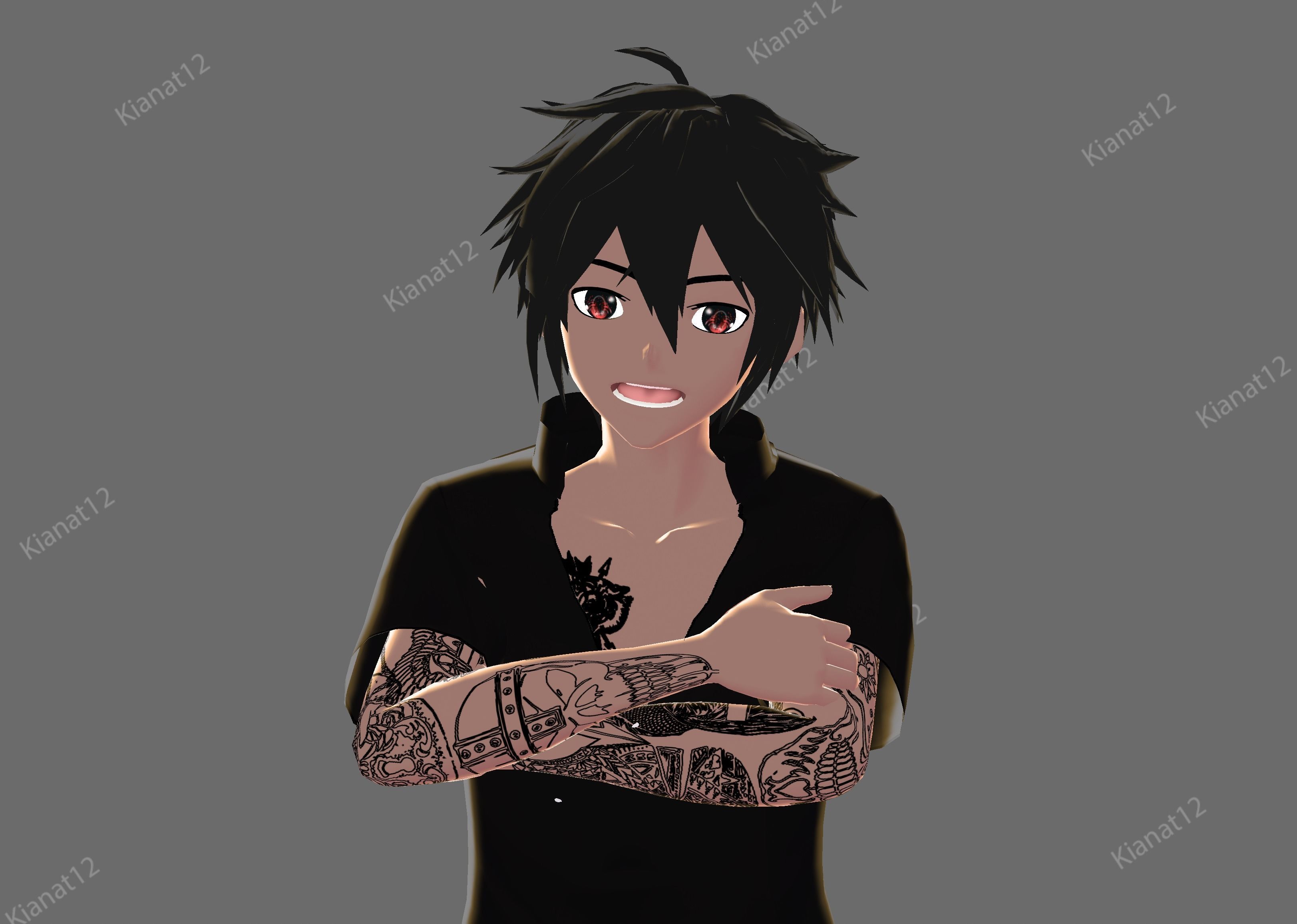 3D model 3d low poly male avatar for vrchat and for vtubing VR / AR ...