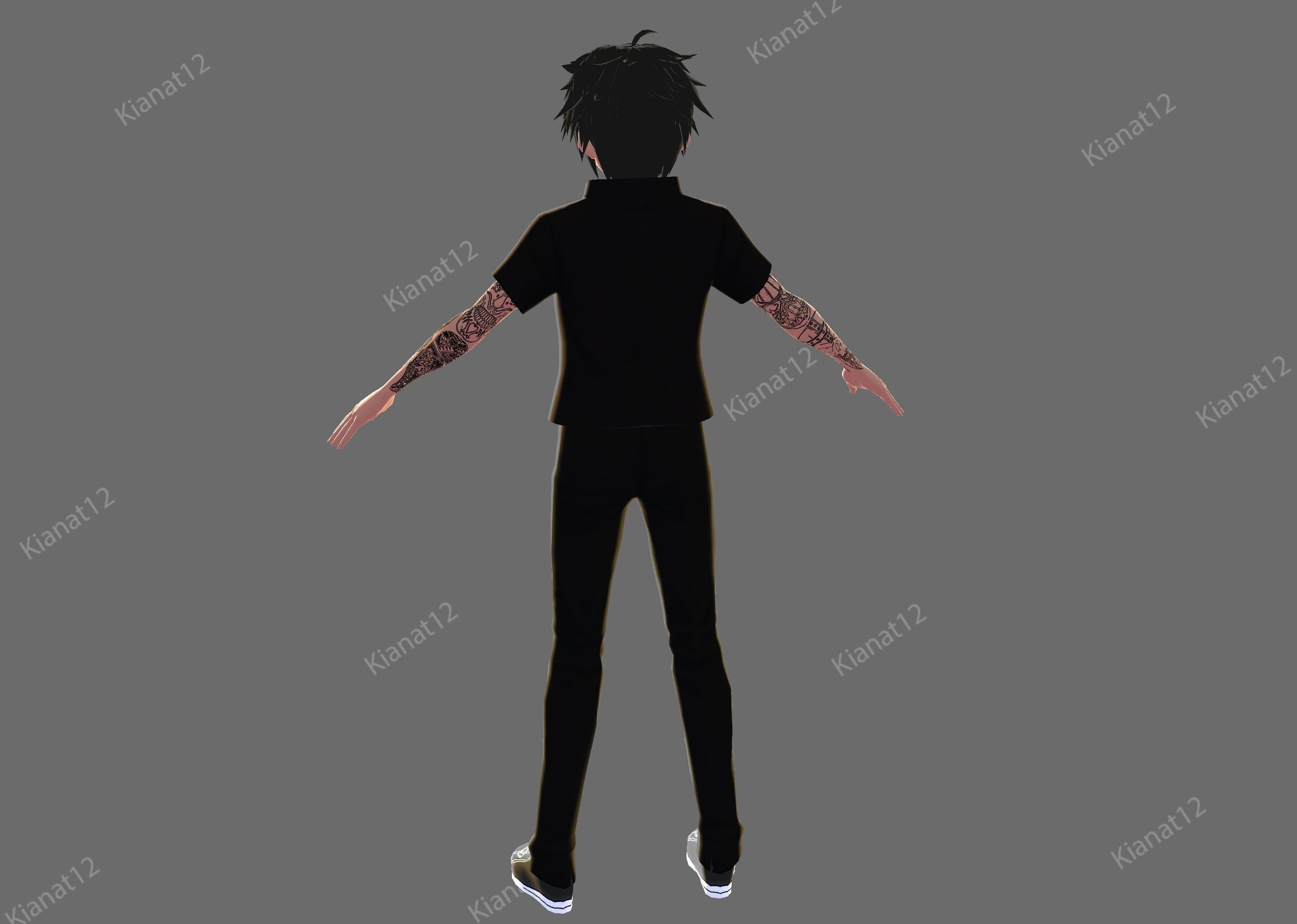 3D model 3d low poly male avatar for vrchat and for vtubing VR / AR ...