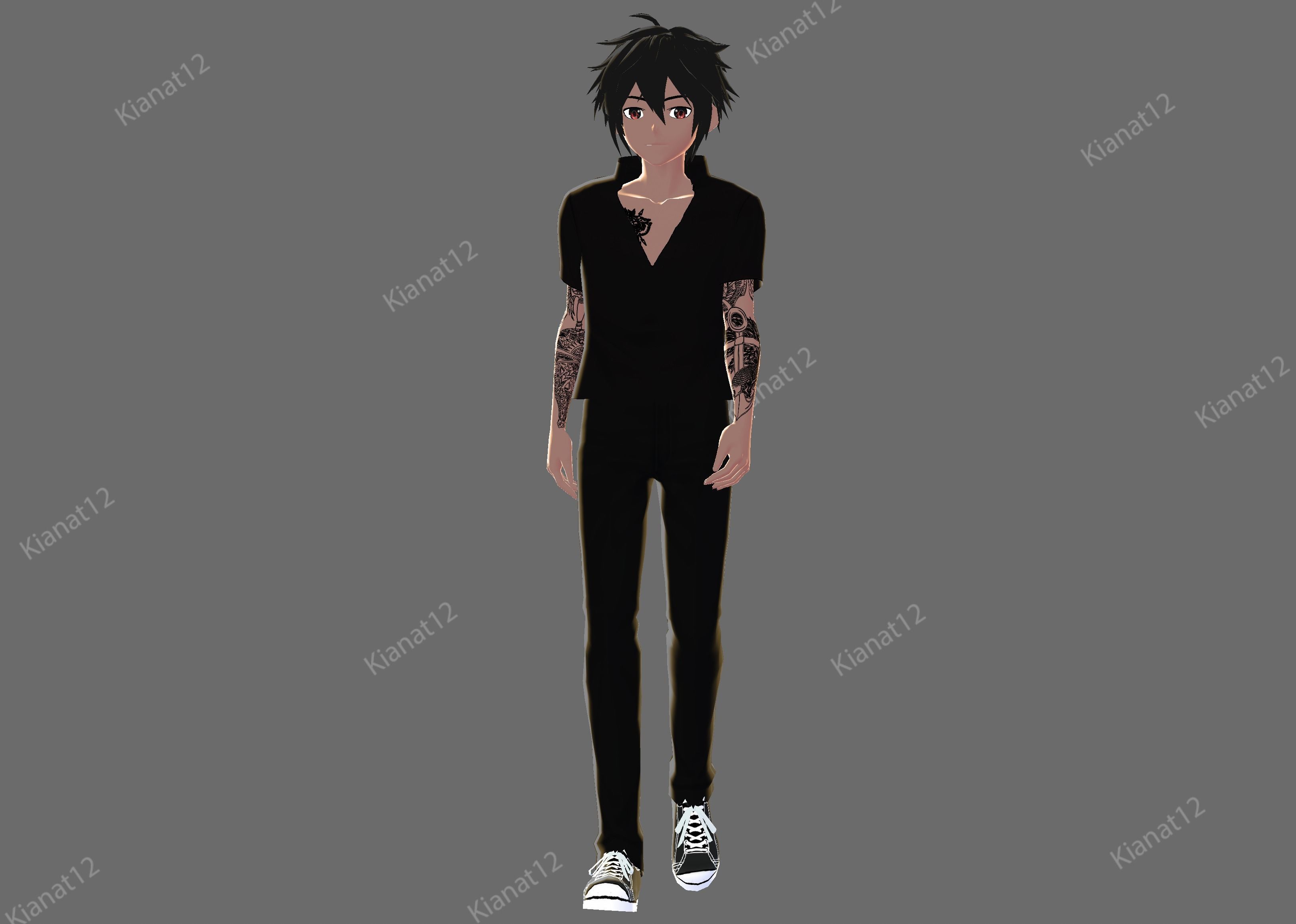 3D model 3d low poly male avatar for vrchat and for vtubing VR / AR ...